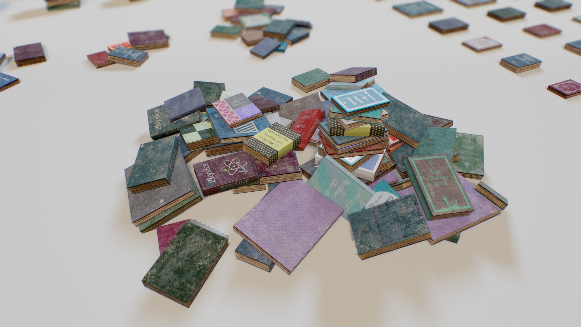 Pbr Books Set 3D Model - TurboSquid 1253989