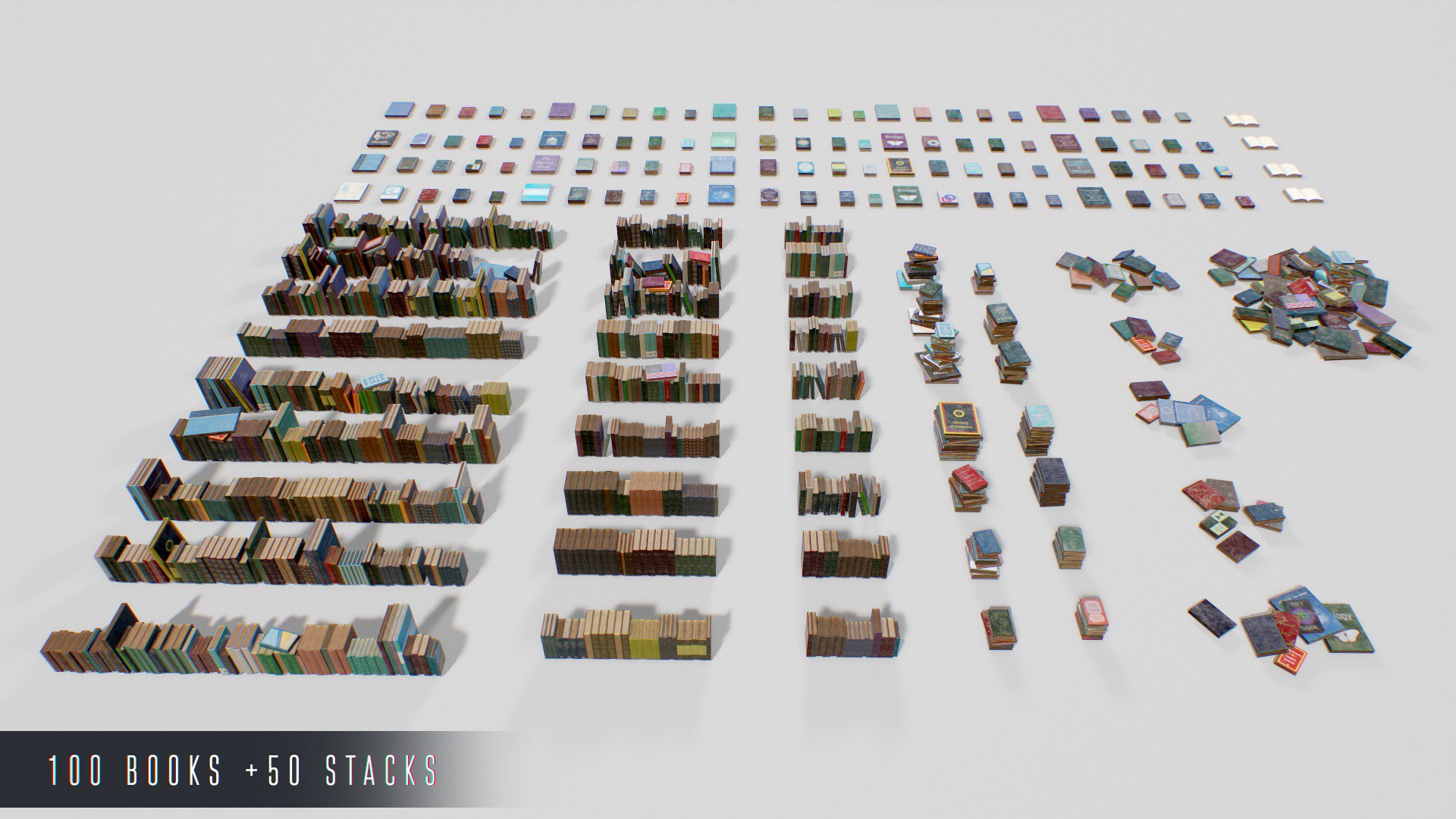 Pbr Books Set 3D Model - TurboSquid 1253989