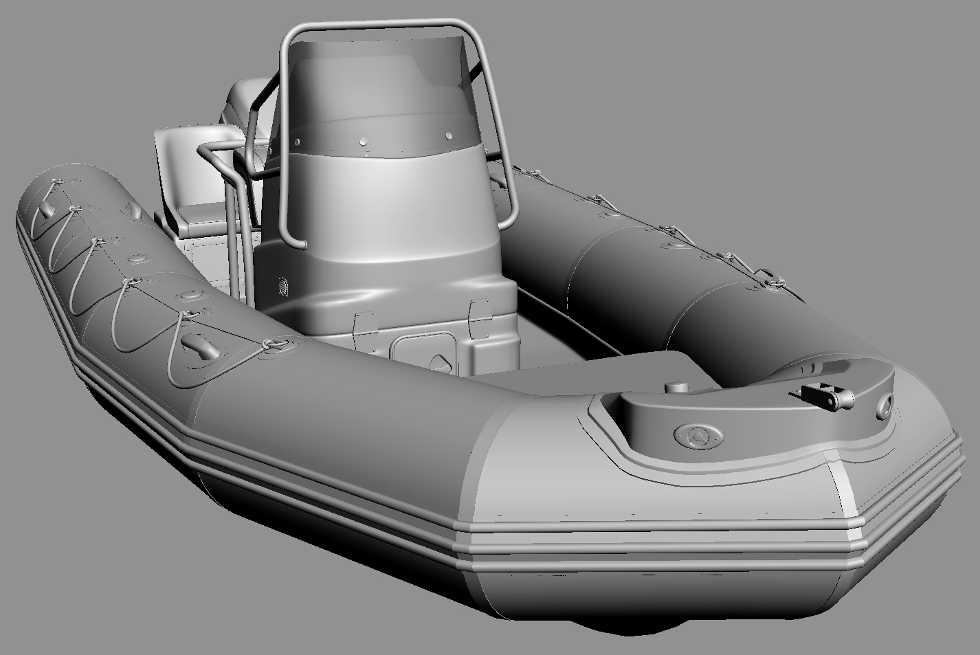 inflatable boat zodiac 550 3d model