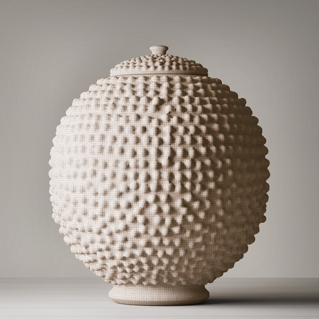 3d model african lobi pot