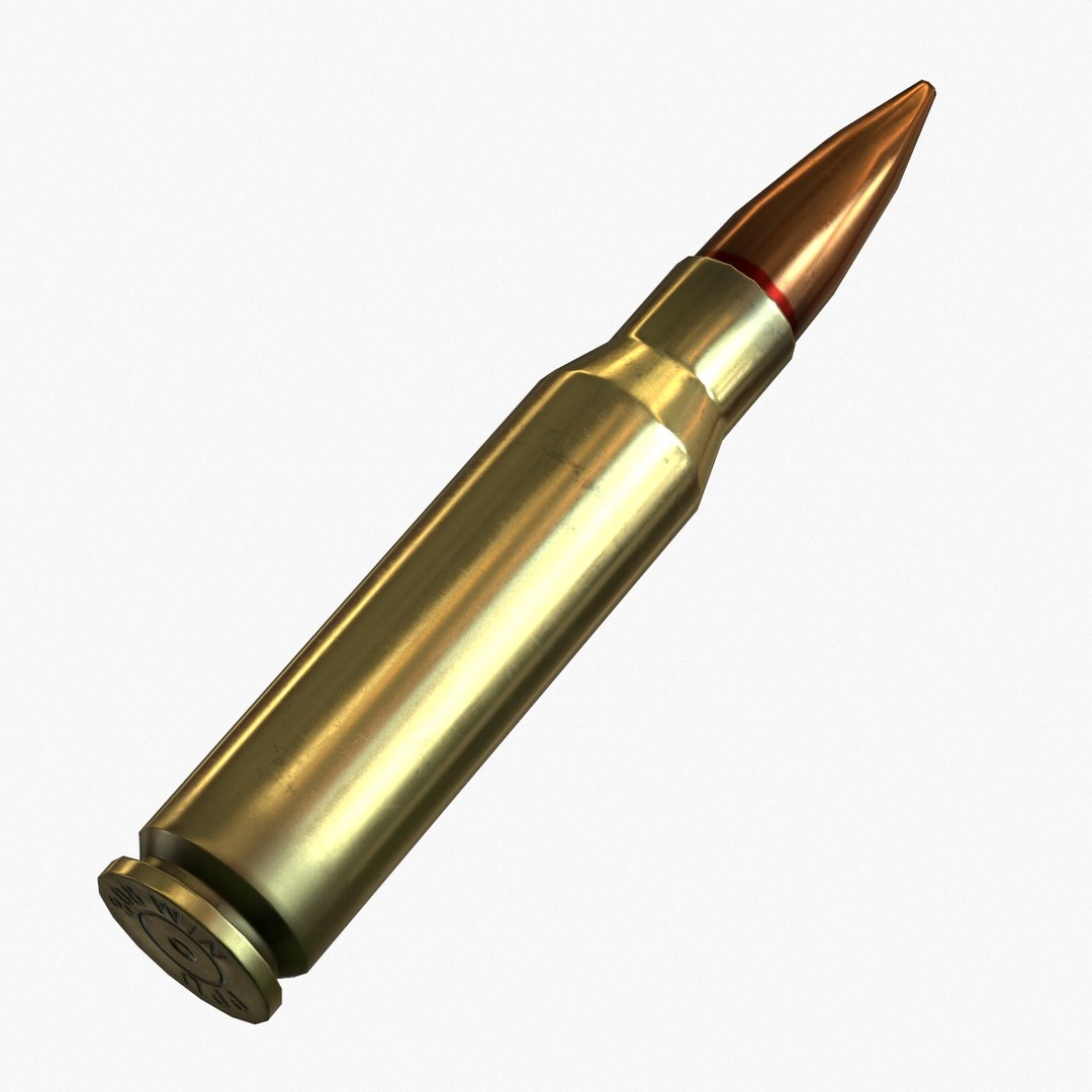 3d model 308 bullet