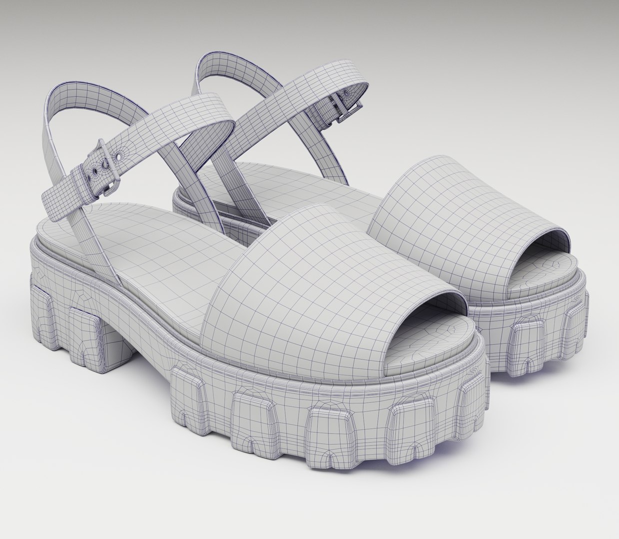 Monolith Platform Sandals Prada 3D model - TurboSquid 2154980