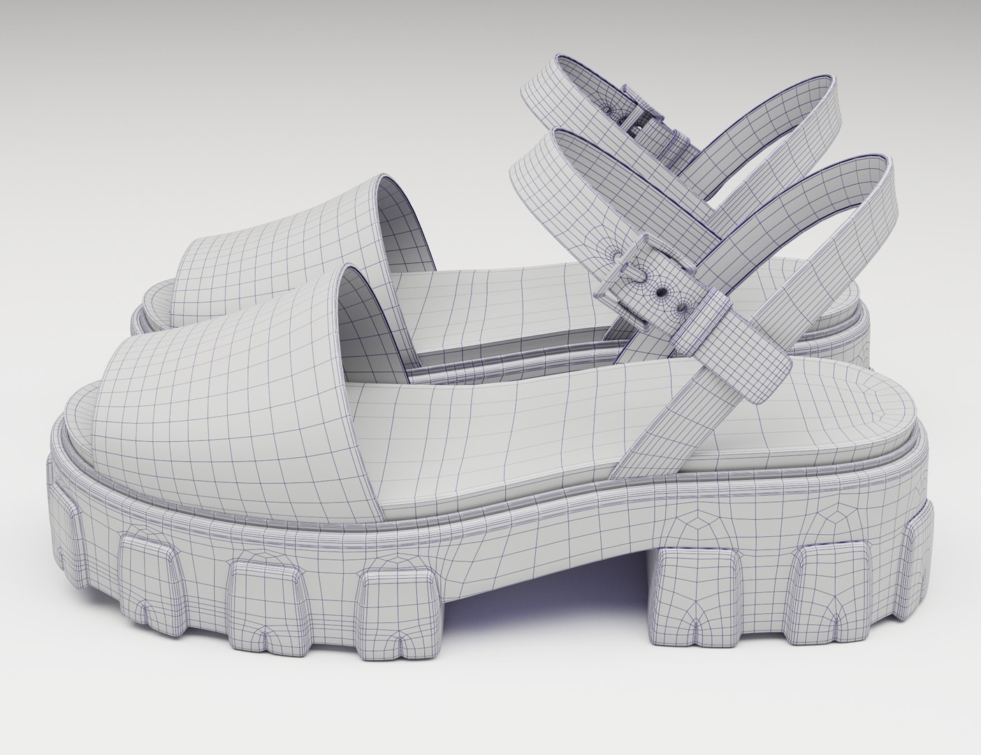 Monolith Platform Sandals Prada 3D Model - TurboSquid 2154980