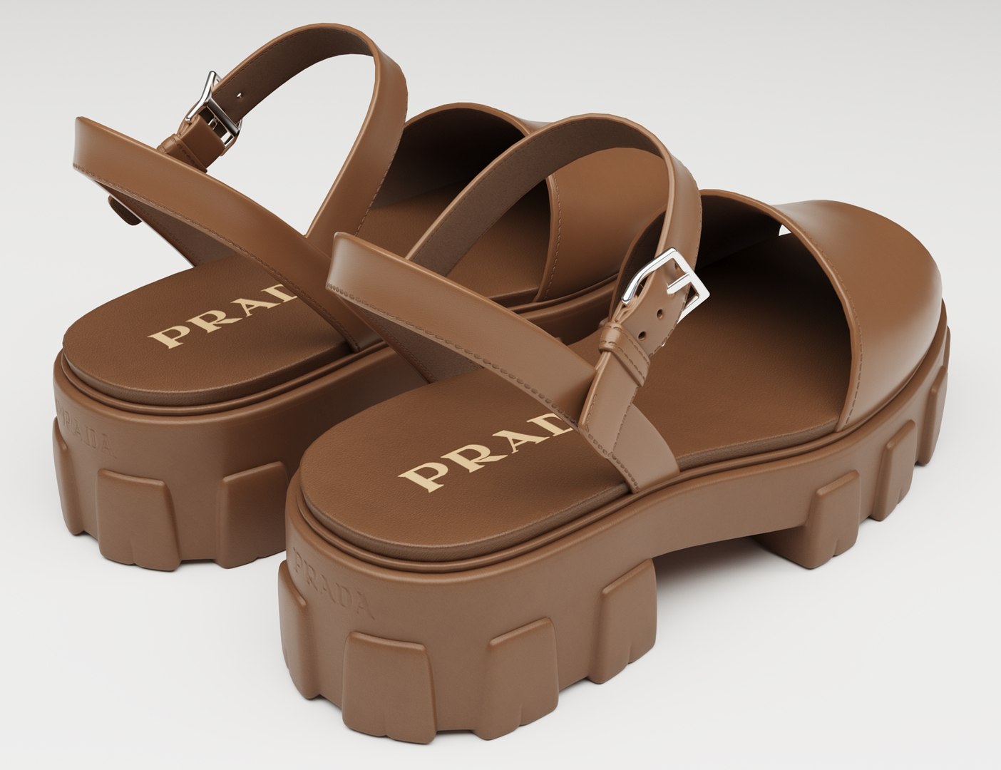 Monolith Platform Sandals Prada 3D Model - TurboSquid 2154980