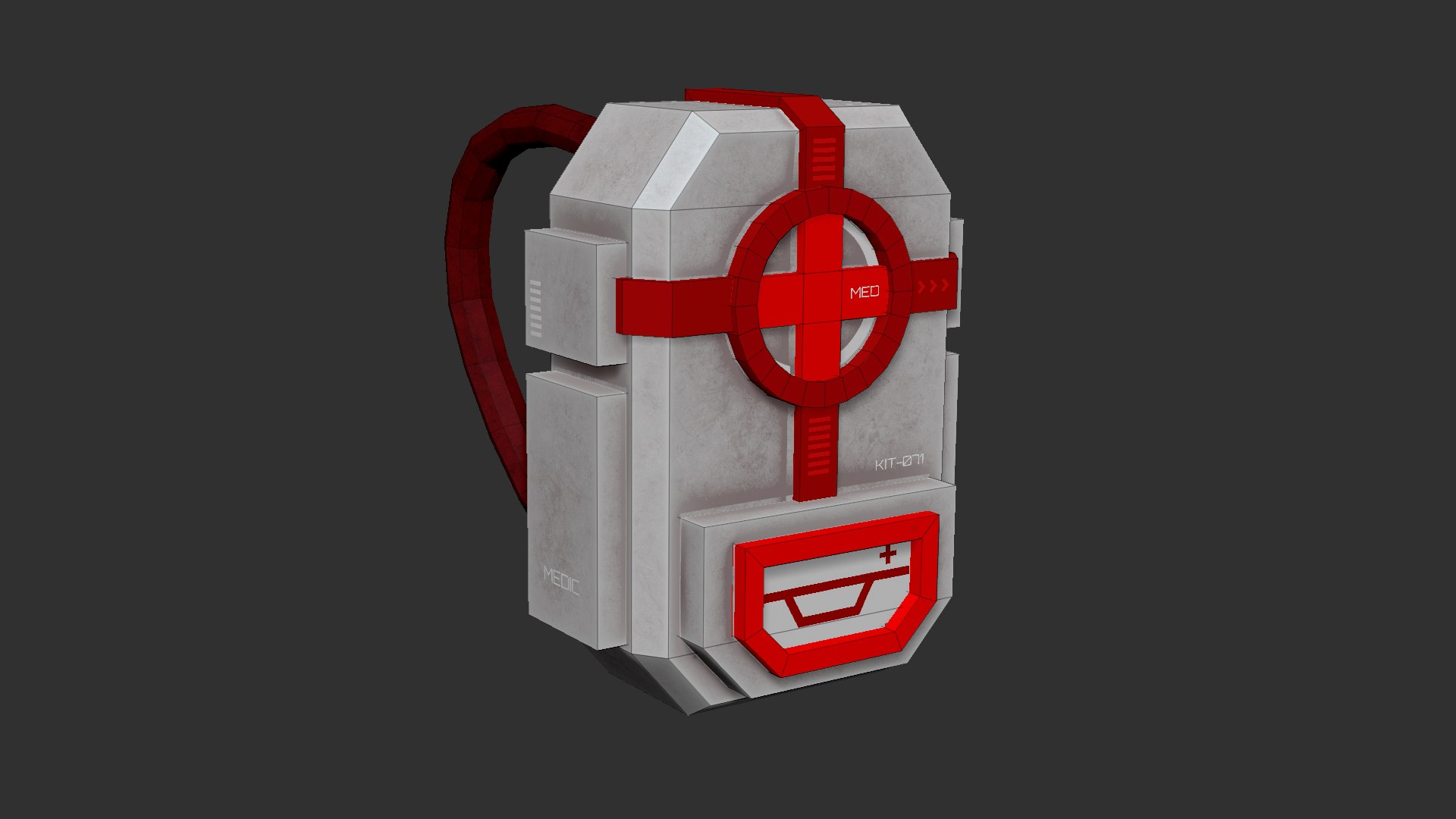 3D Sci-fi Medic Kit Backpack - TurboSquid 1695974