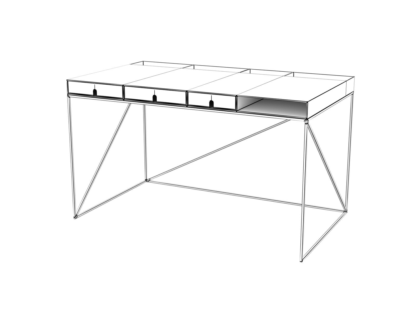 Free 3D caro writing table - TurboSquid 1308425