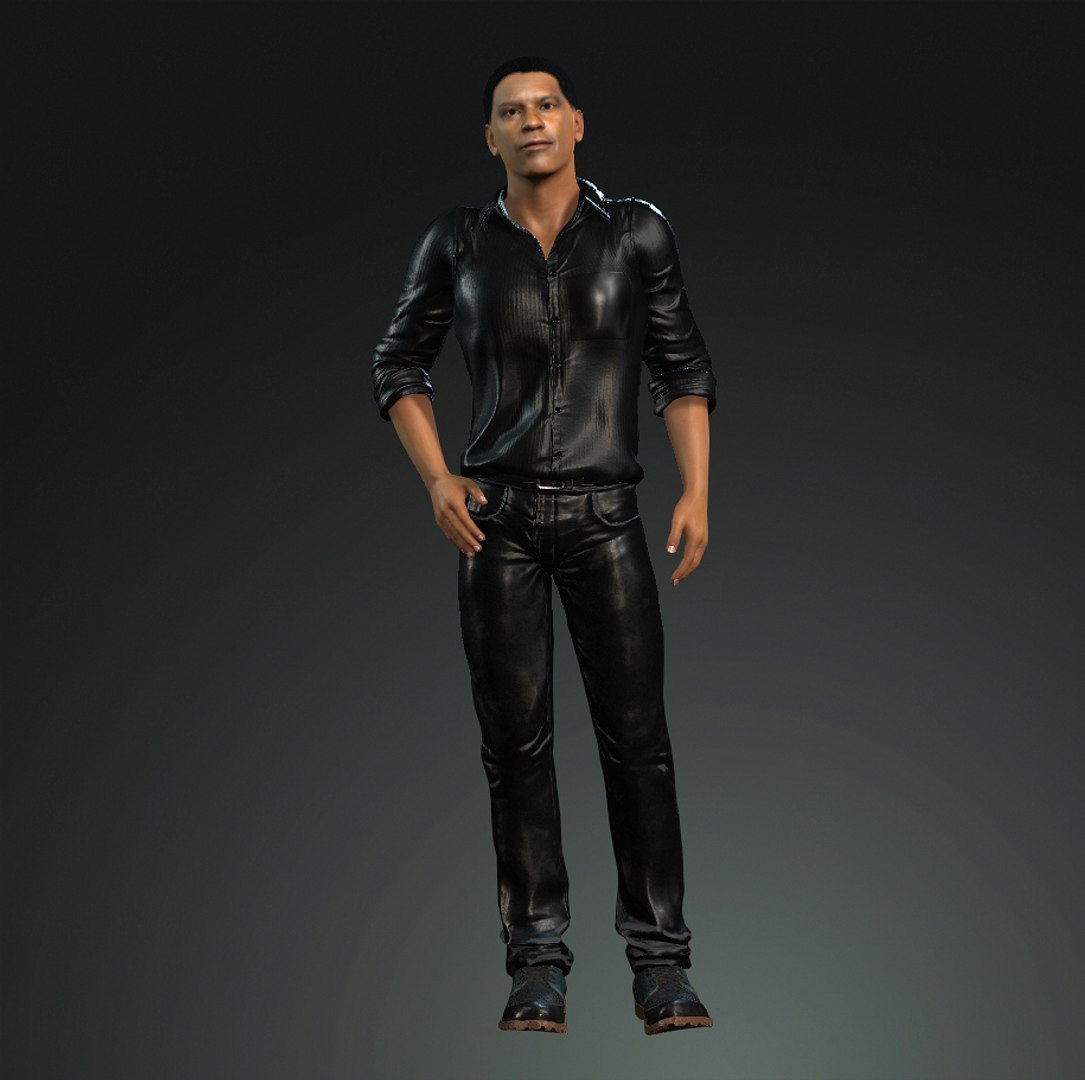 Denzel washington character design 3D model - TurboSquid 1601543