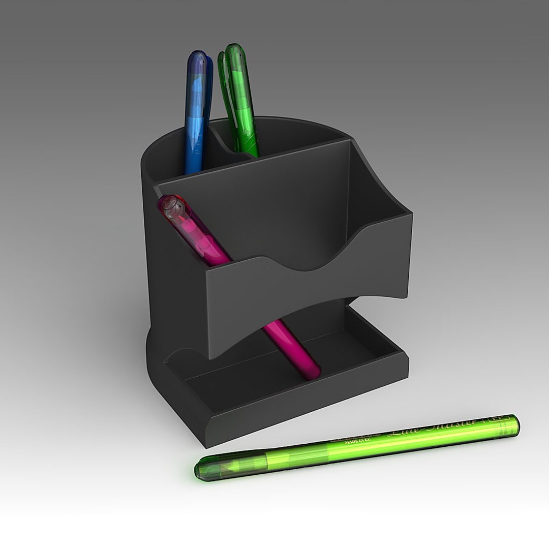 3d Stationery Set Model