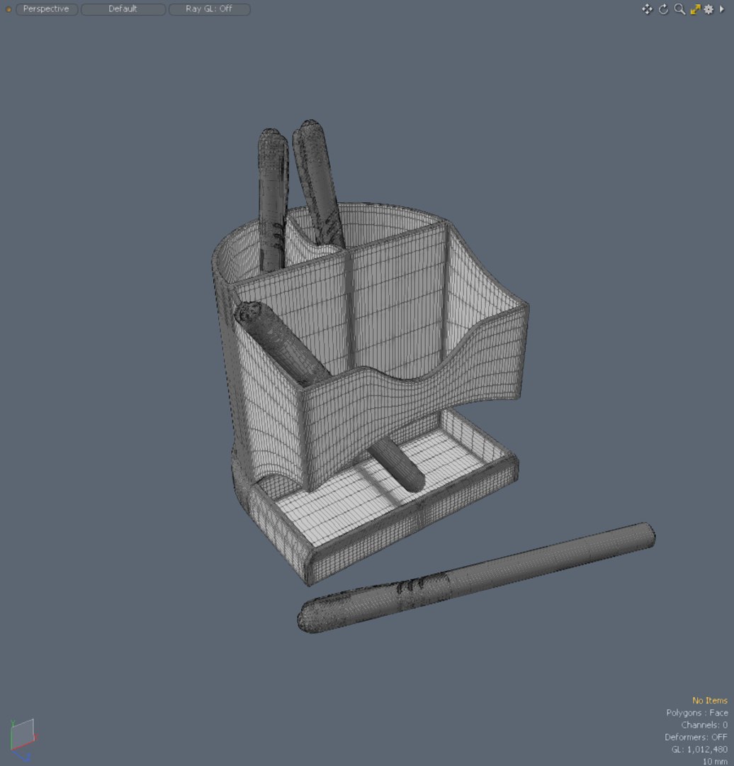 3d Stationery Set Model