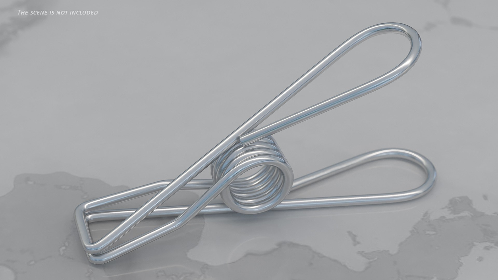 3D Model Steel Clothes Peg Chrome - TurboSquid 1957260