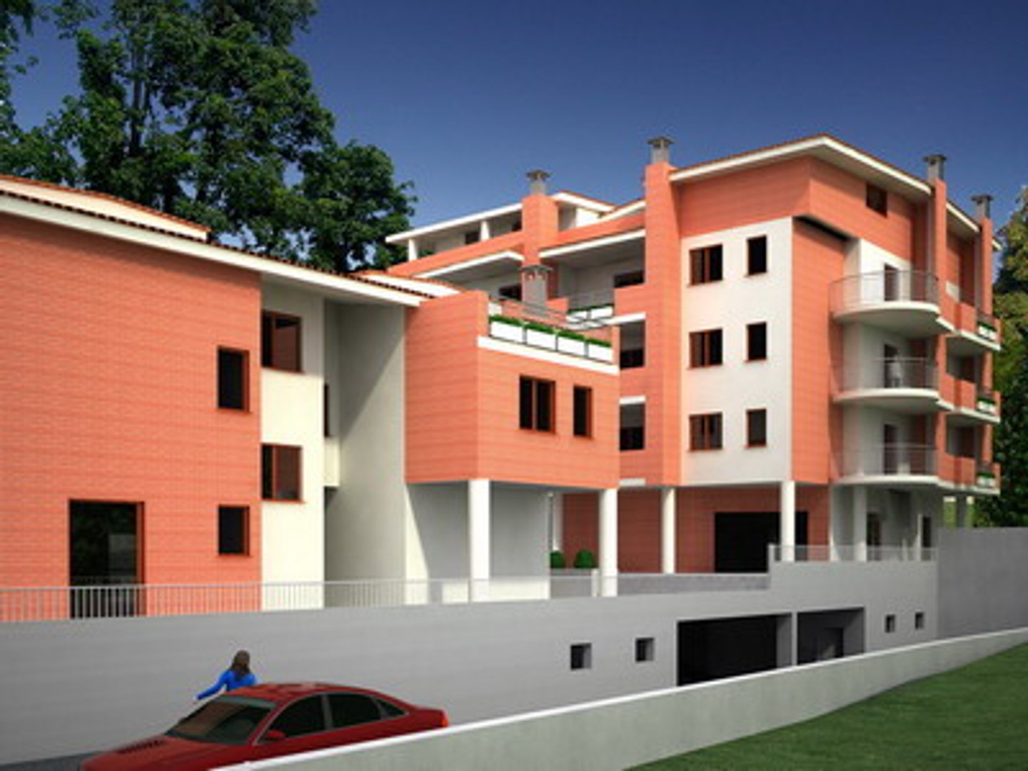 3ds max urban house surrounding