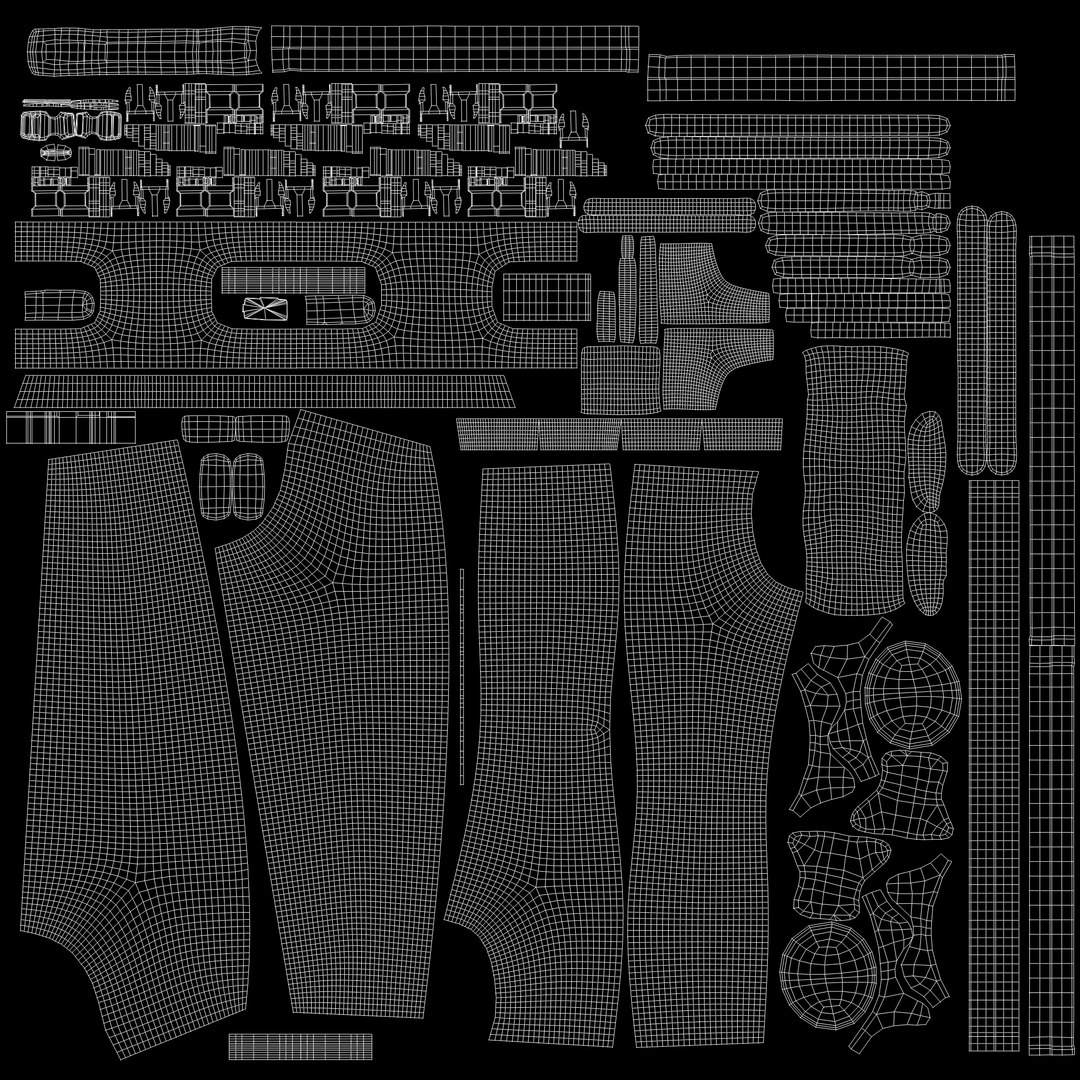 Female Casual Military Combat Outfit Top Pants Boots Gun 3D Model ...