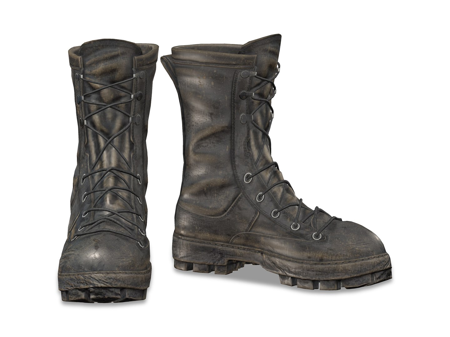 Female Casual Military Combat Outfit Top Pants Boots Gun 3D Model ...