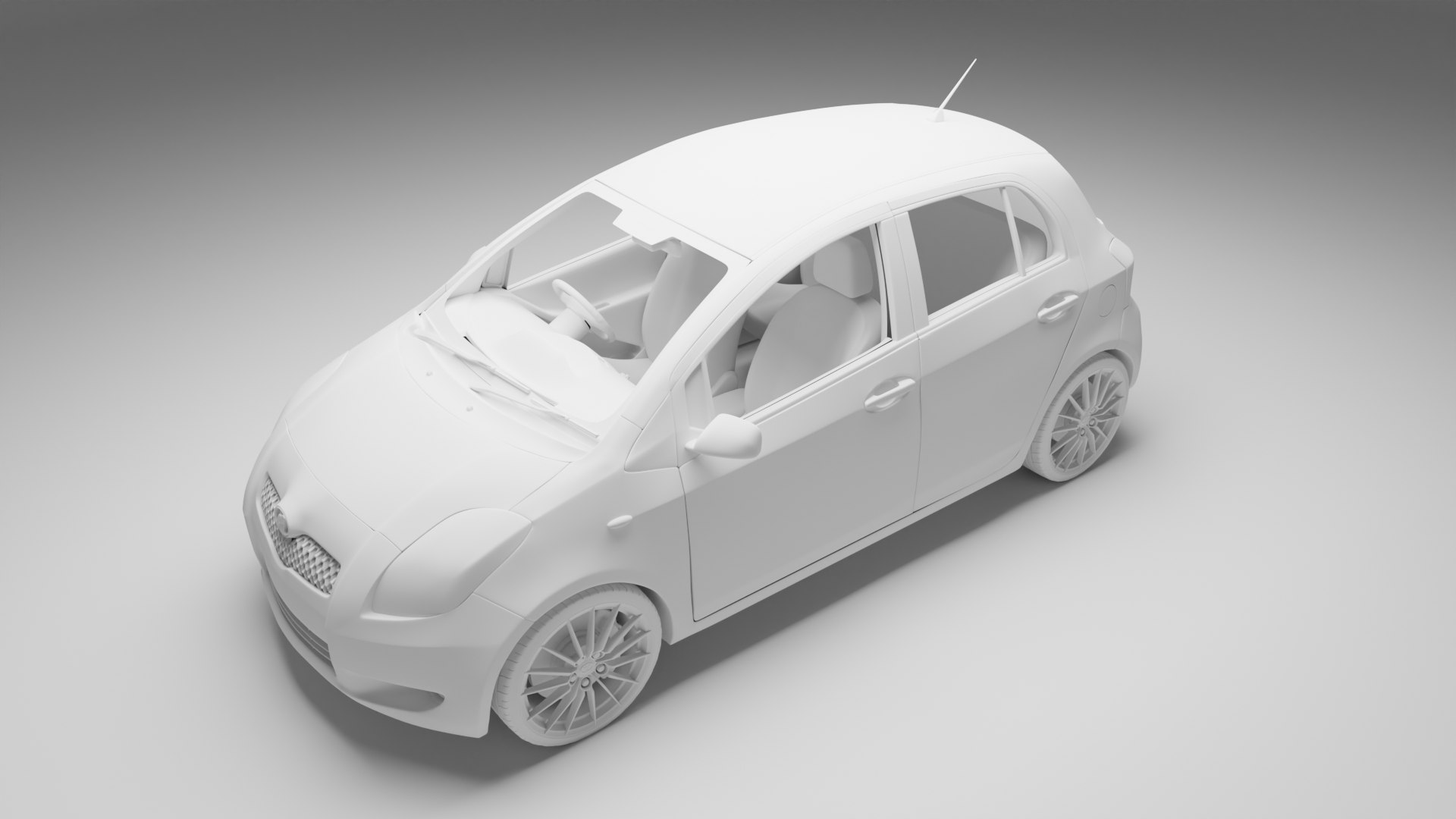 3D Model TOYOTA VITZ YARIS 2006 RED - TurboSquid 2347696