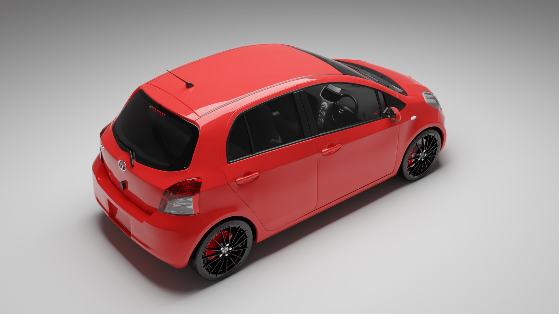 3D Model TOYOTA VITZ YARIS 2006 RED - TurboSquid 2347696