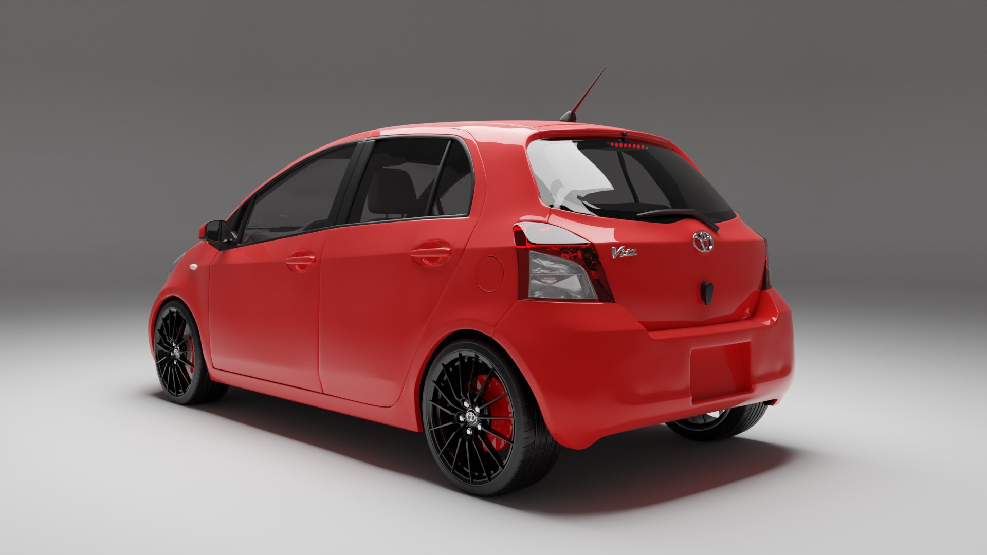 3D Model TOYOTA VITZ YARIS 2006 RED - TurboSquid 2347696