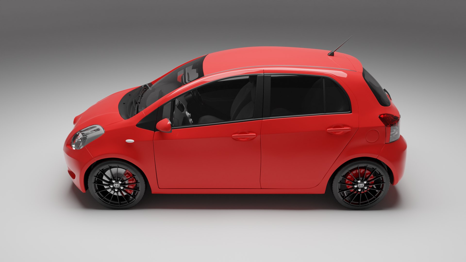 3D Model TOYOTA VITZ YARIS 2006 RED - TurboSquid 2347696