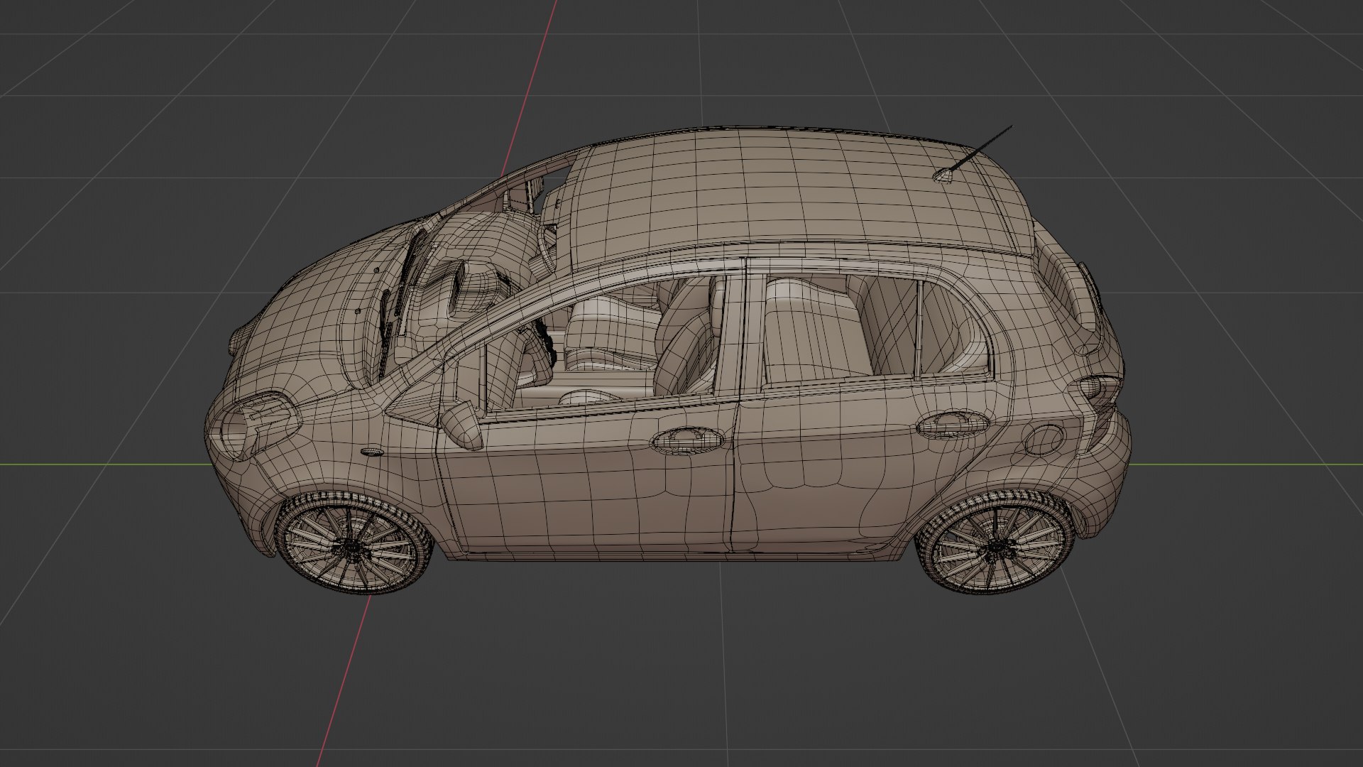 3D Model TOYOTA VITZ YARIS 2006 RED - TurboSquid 2347696