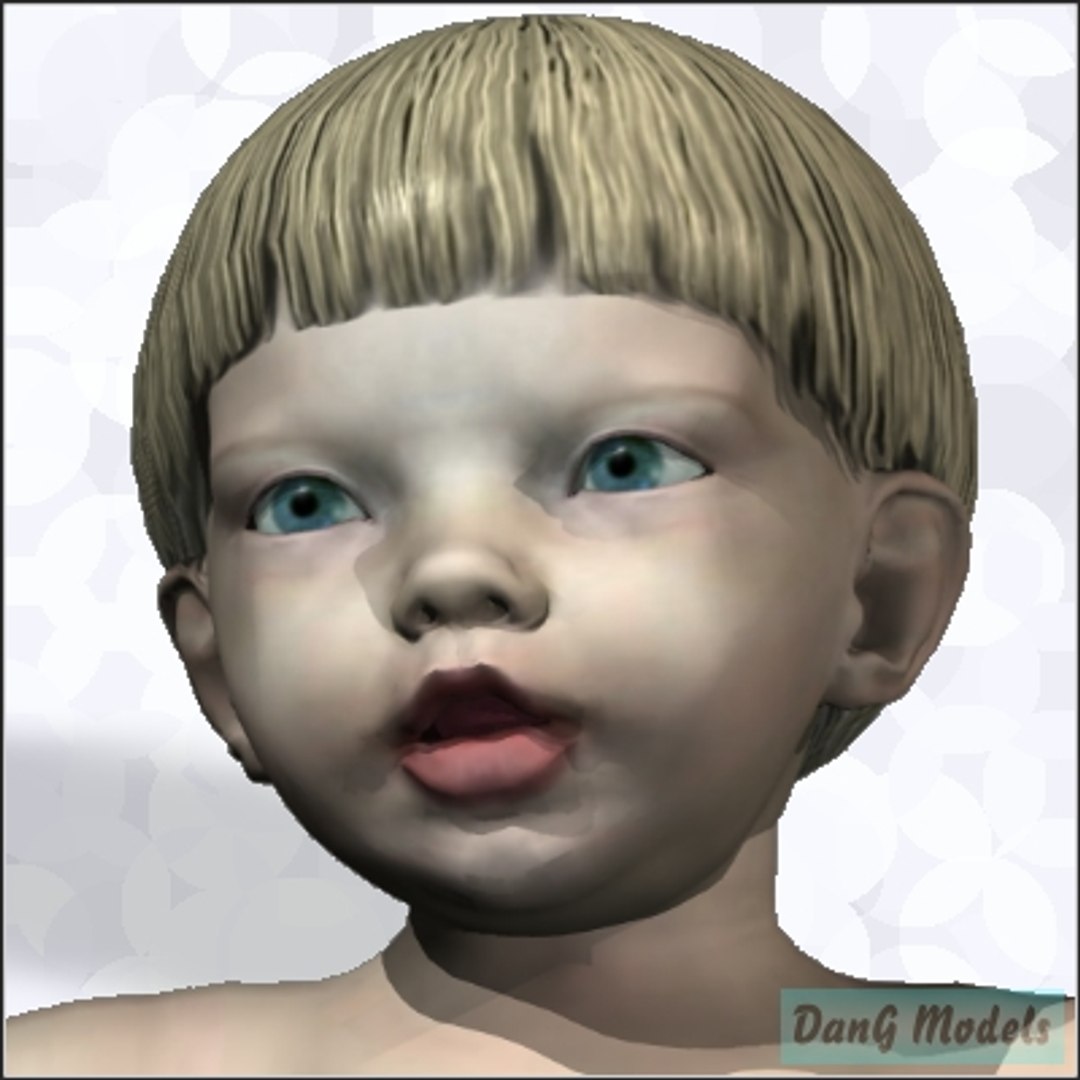 Child Head Eye 3d Lwo