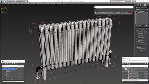 Central heating radiator 3D model - TurboSquid 1637611