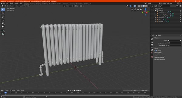 Central heating radiator 3D model - TurboSquid 1637611
