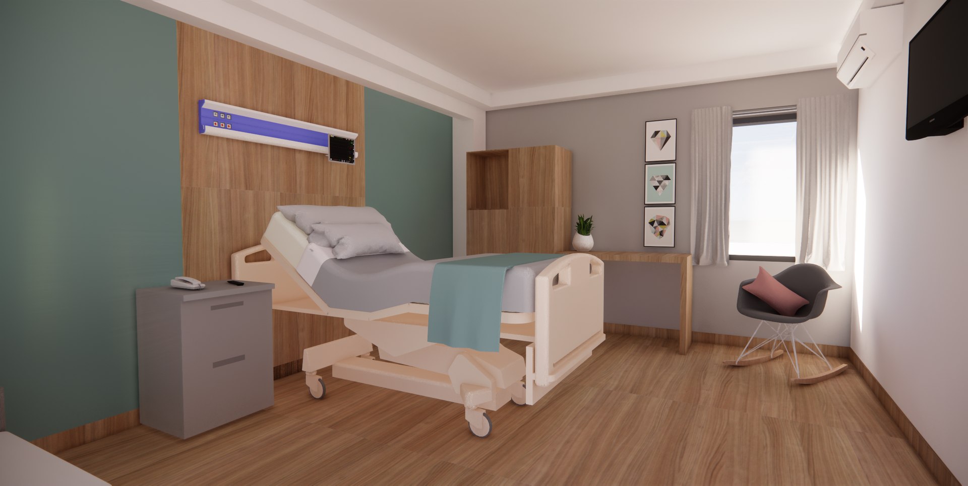 Hospital Patient Ward Room-A2 3D - TurboSquid 2037573