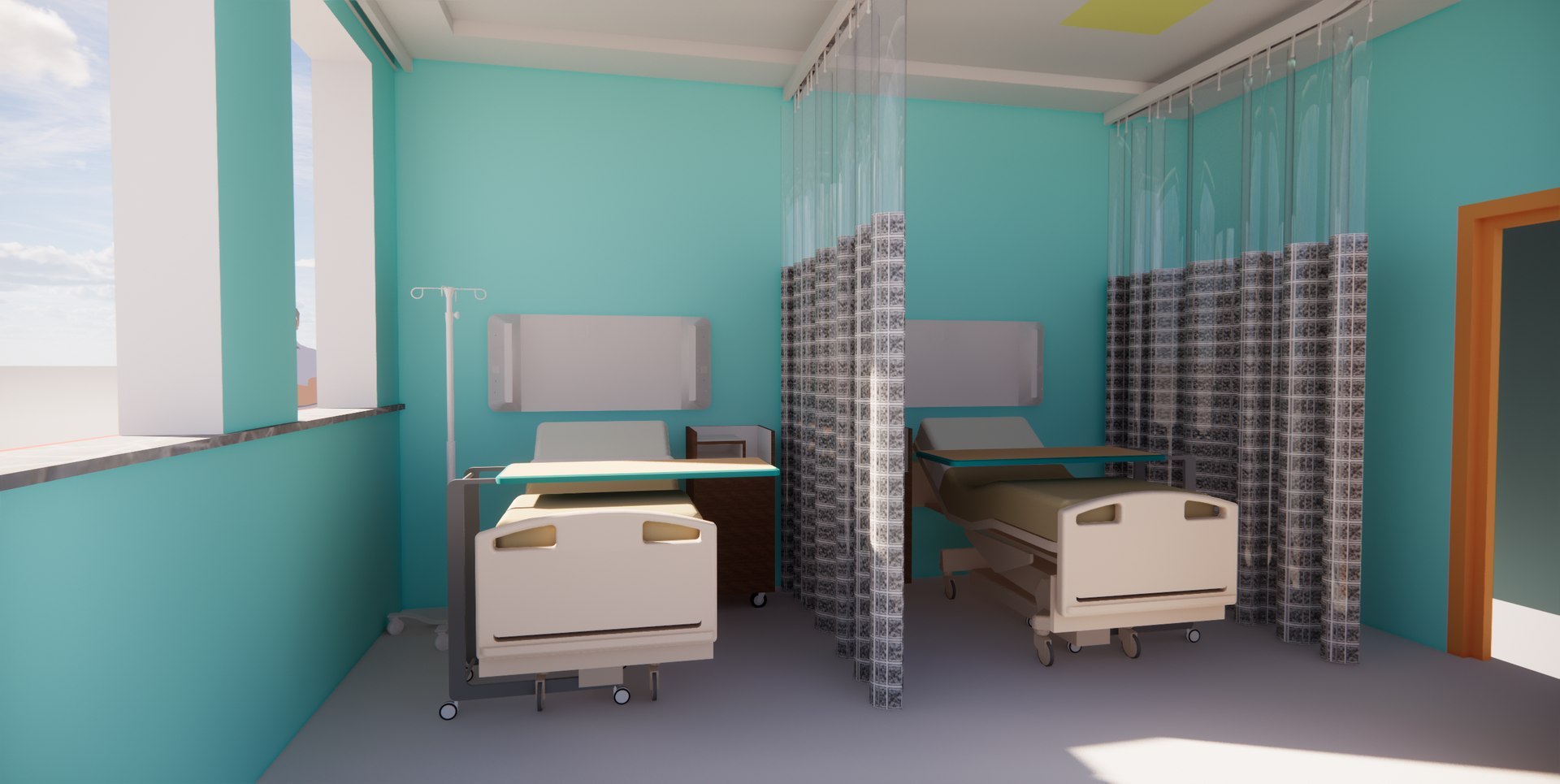 Hospital Patient Ward Room-A2 3D - TurboSquid 2037573