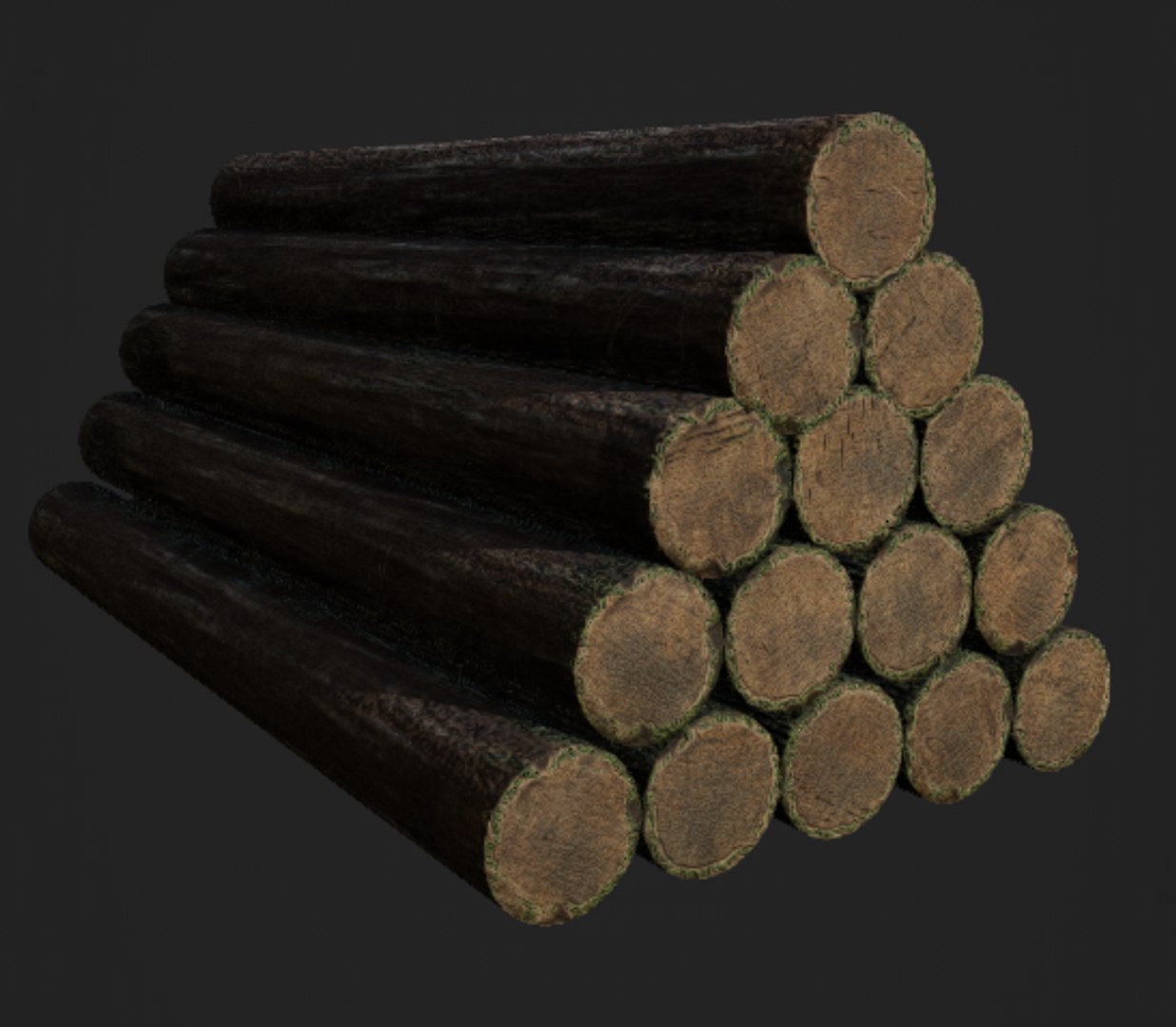 3D Model Realistic Log Pile - TurboSquid 1297135