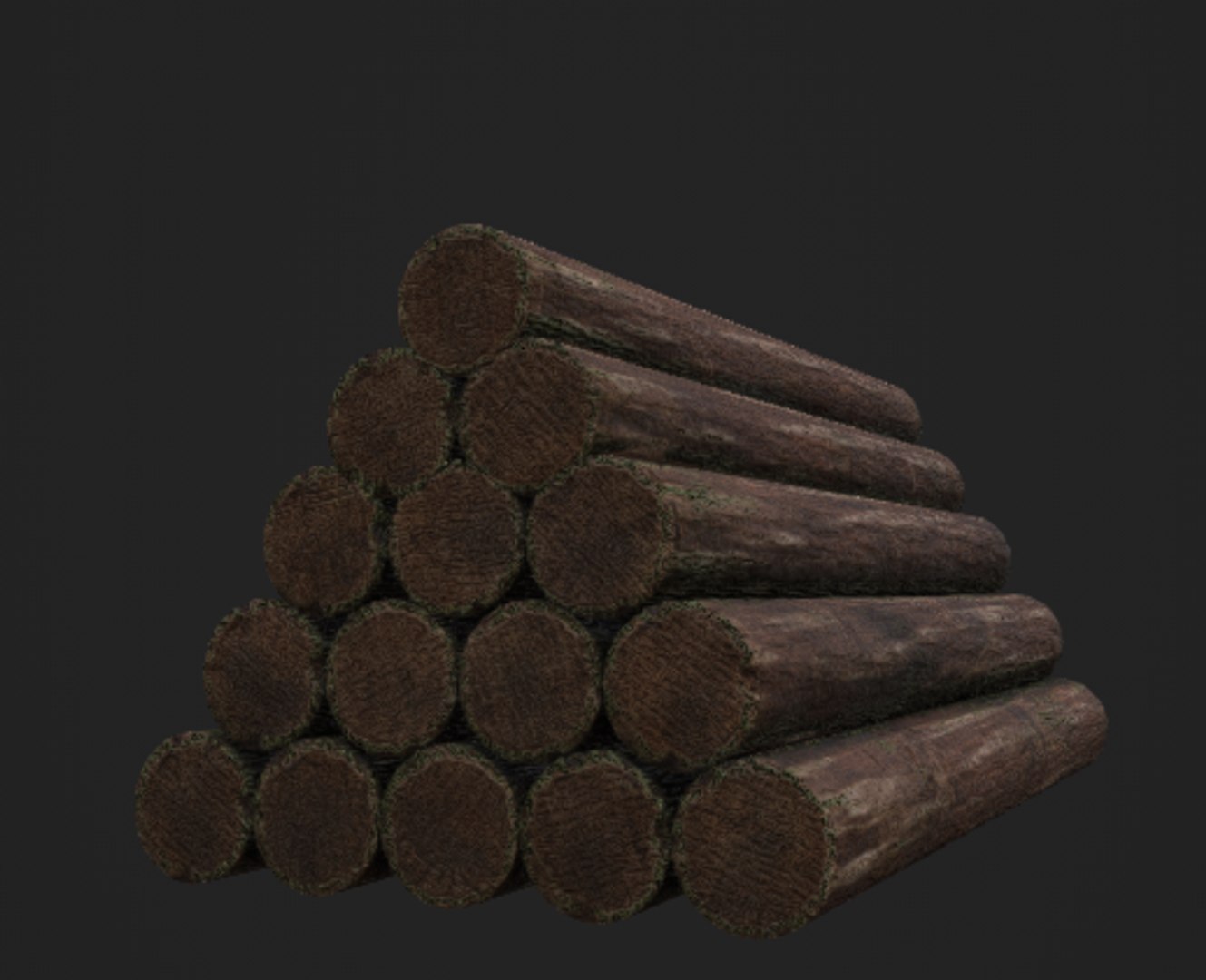 3D Model Realistic Log Pile - TurboSquid 1297135