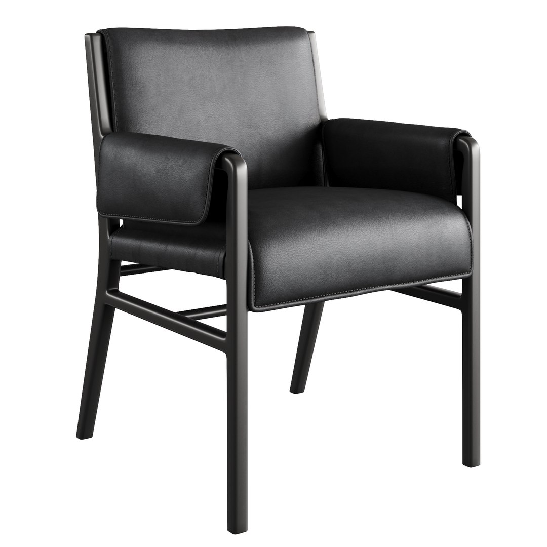 Steven Leather Dining Chair 3D Model - TurboSquid 2252850