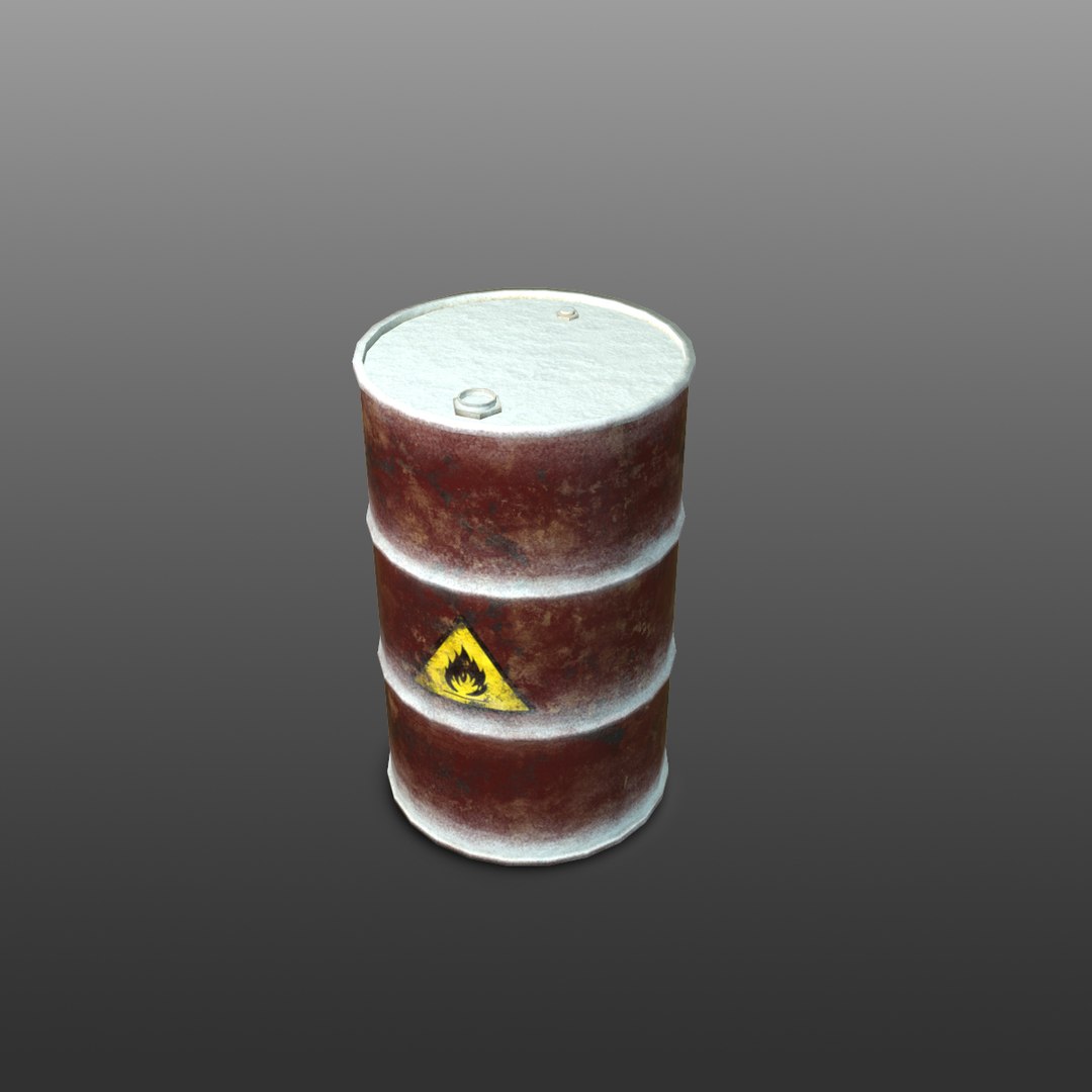 3d barrel liquid snowy