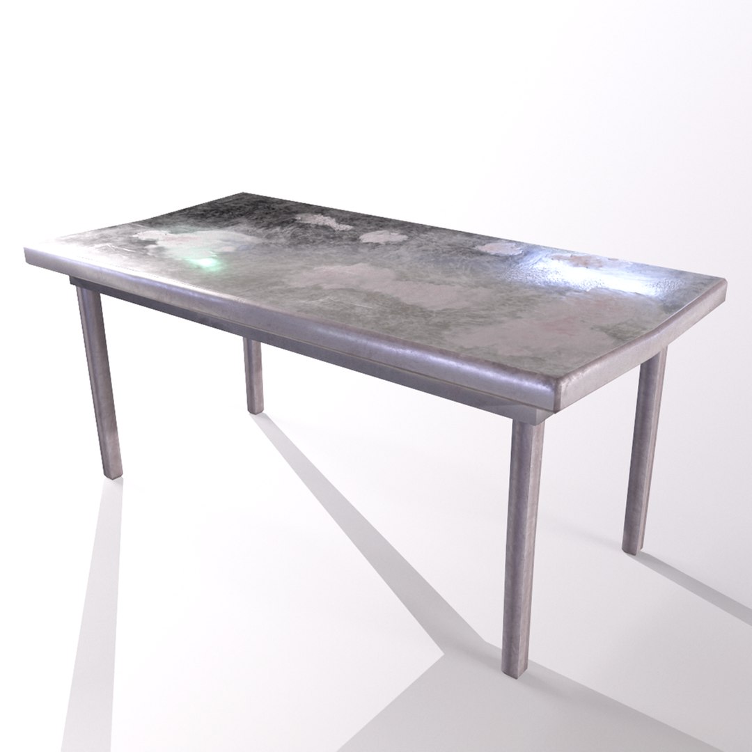 Old Steel Laboratory Table For Morgue Autopsy PBR Low-poly 3D Model 3D ...