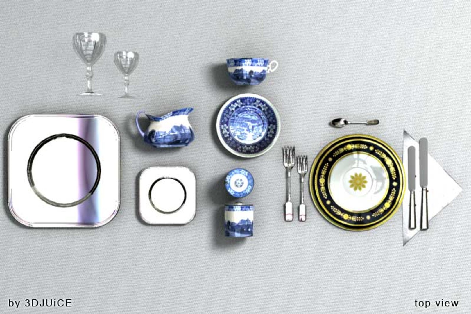 setting dinner plate 3d model