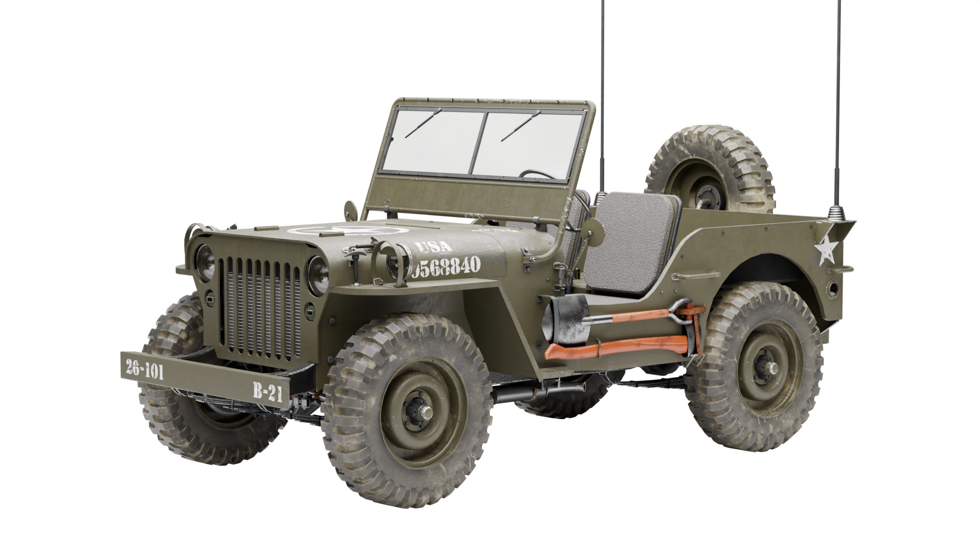 Jeep Willys MB Model - TurboSquid 2453524