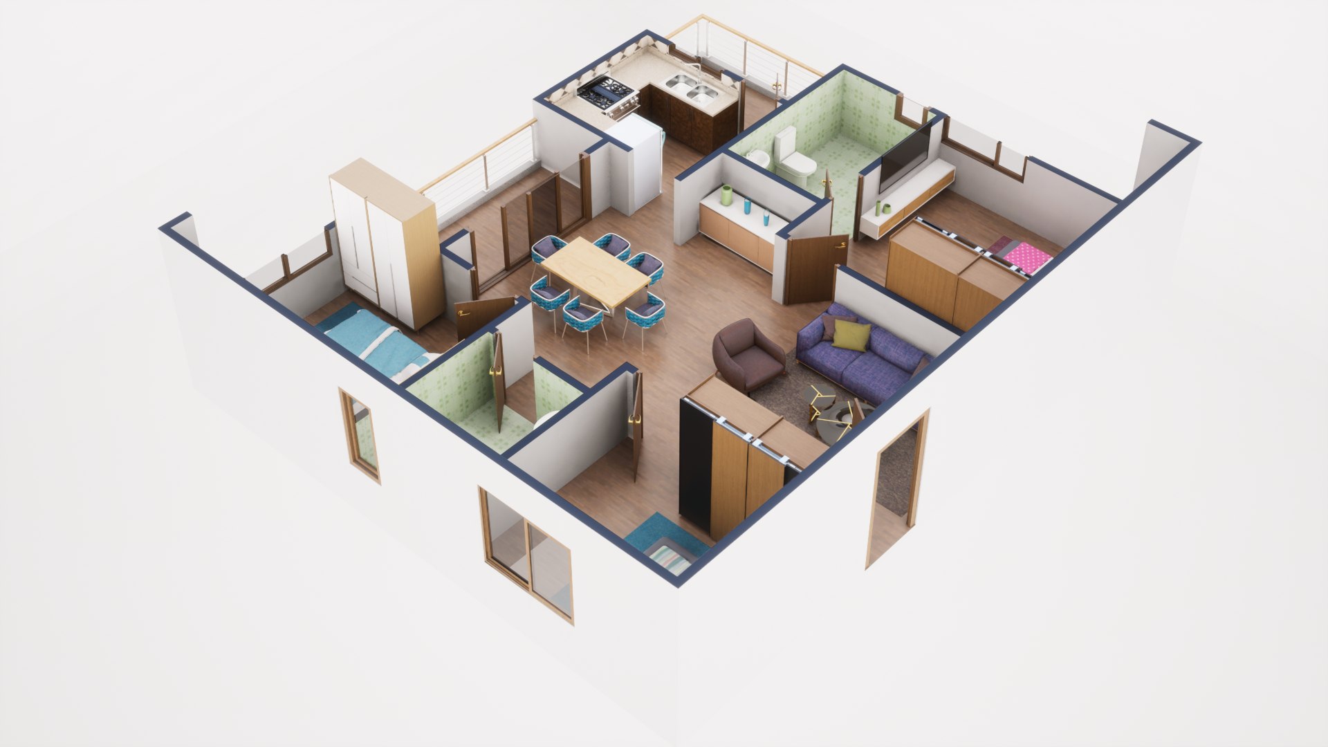 3D Model Floor Plan 47 - TurboSquid 1972491