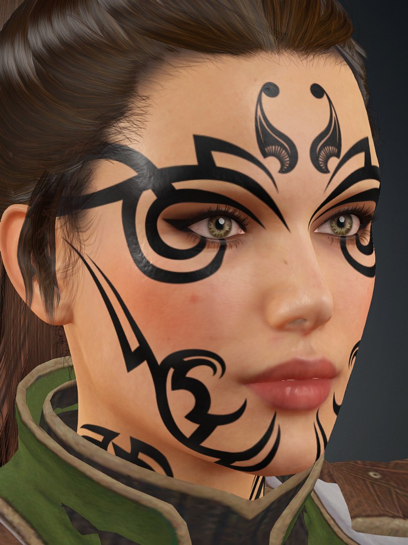 Realistic Rigged Medieval Action Girl-Timsha Character 3D Model model ...