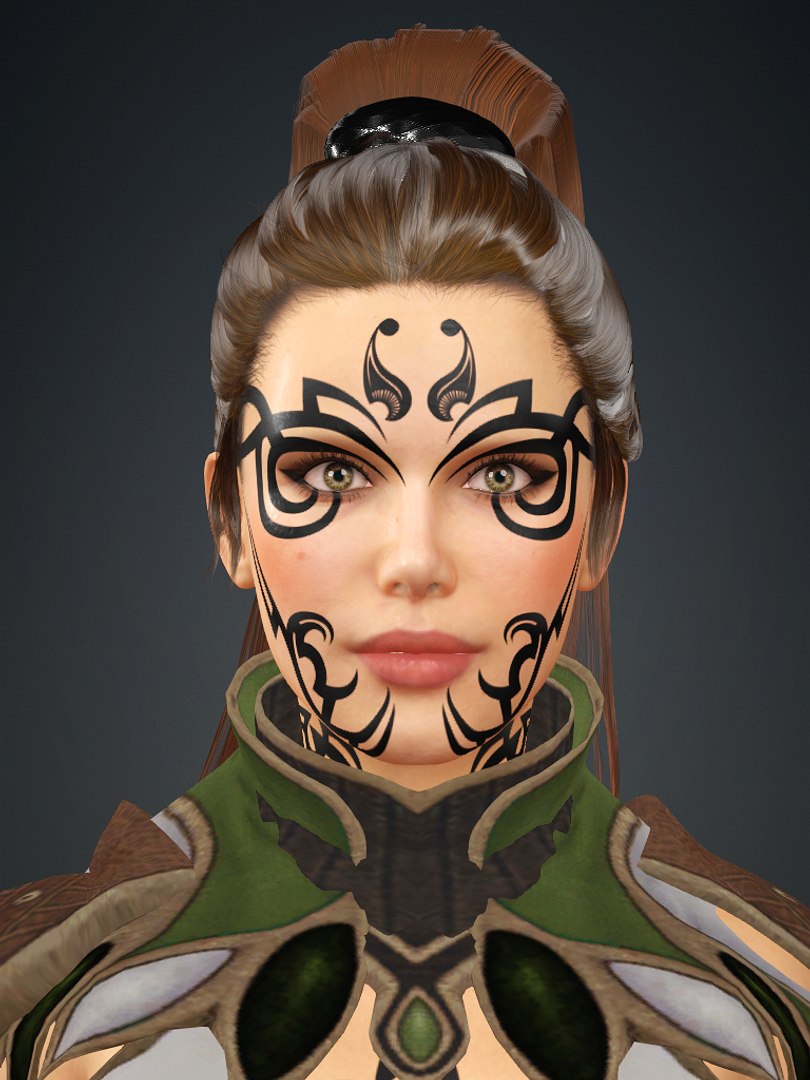 Realistic Rigged Medieval Action Girl-Timsha Character 3D Model model ...