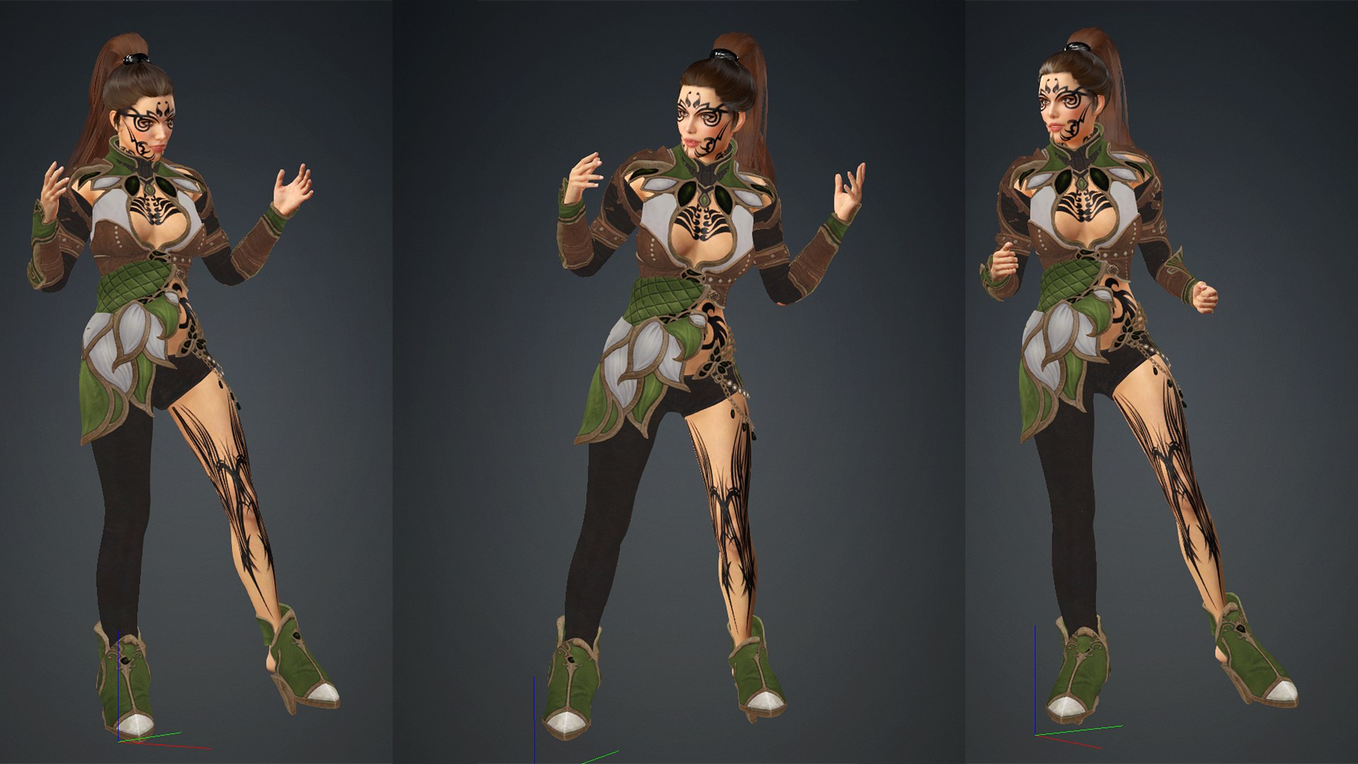 Realistic Rigged Medieval Action Girl-Timsha Character 3D Model model ...