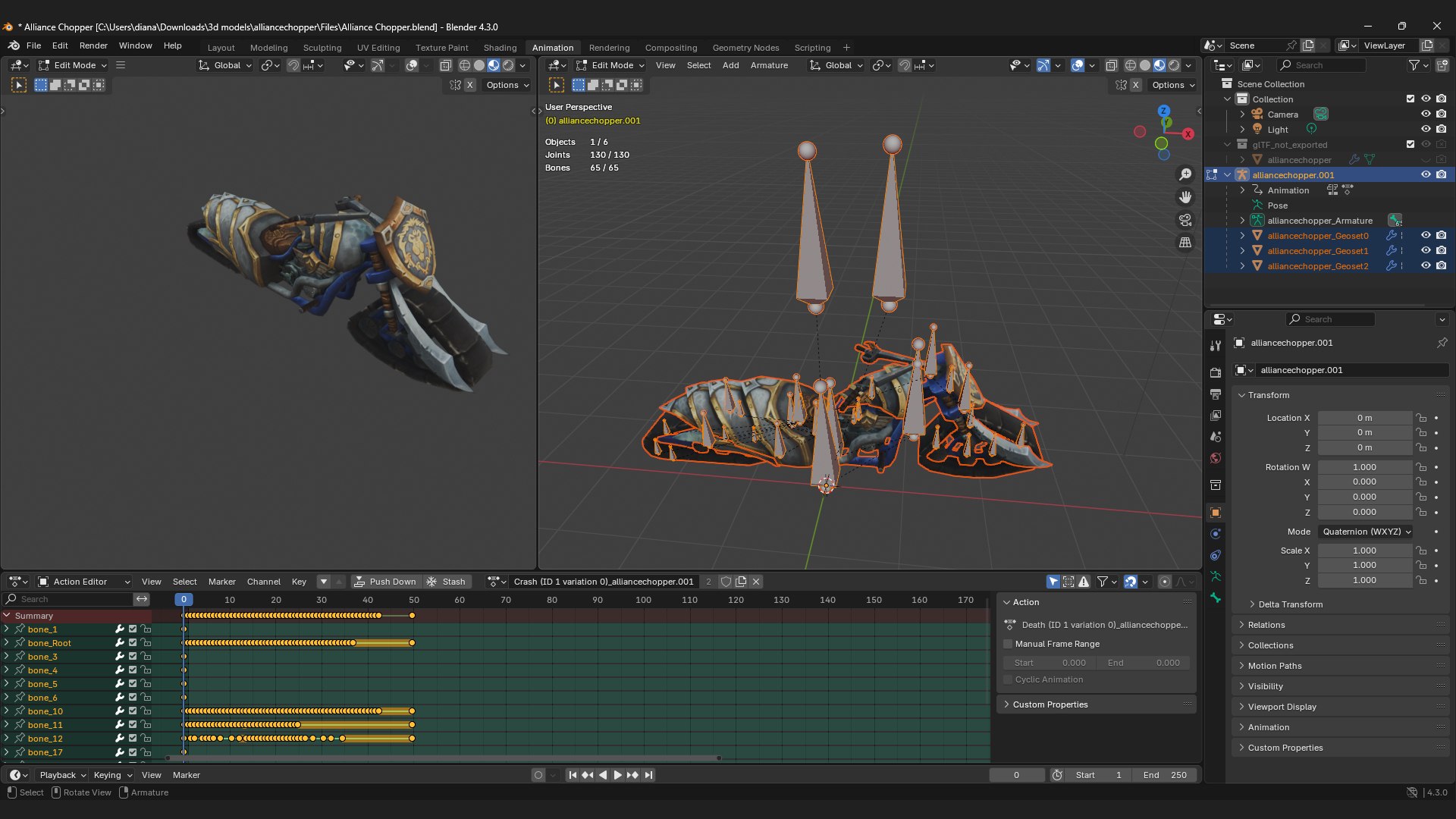 Alliance Chopper Replica Low Poly Game Asset 3D Model - TurboSquid 2336235