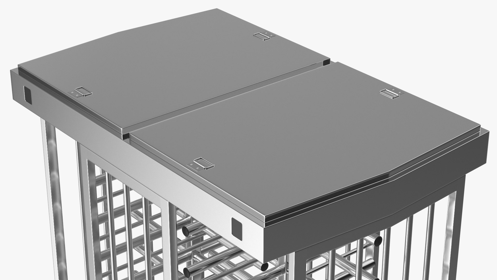 Stainless Steel Dual Lane Security Turnstile Model - TurboSquid 1770168