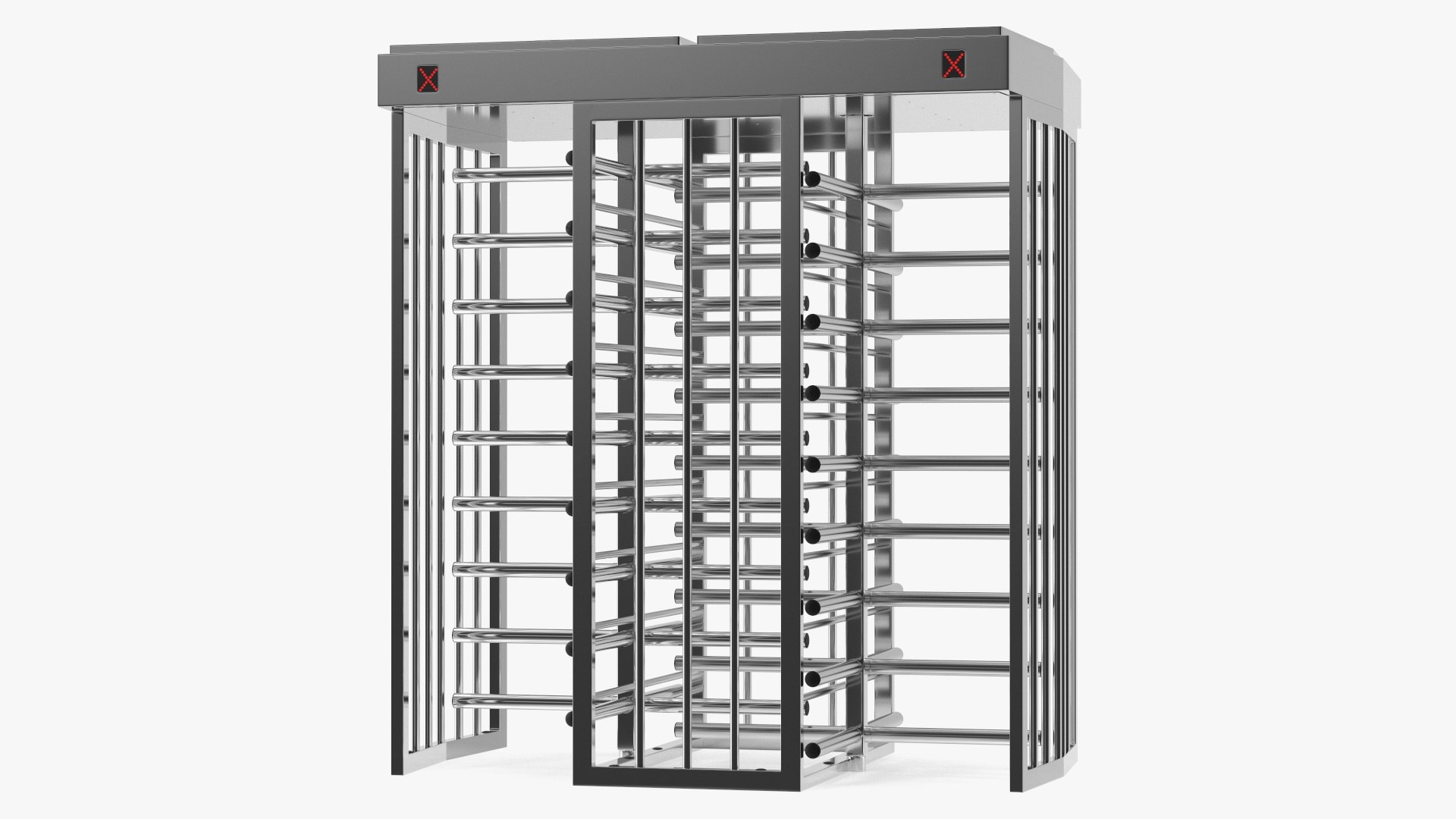 Stainless Steel Dual Lane Security Turnstile Model - TurboSquid 1770168