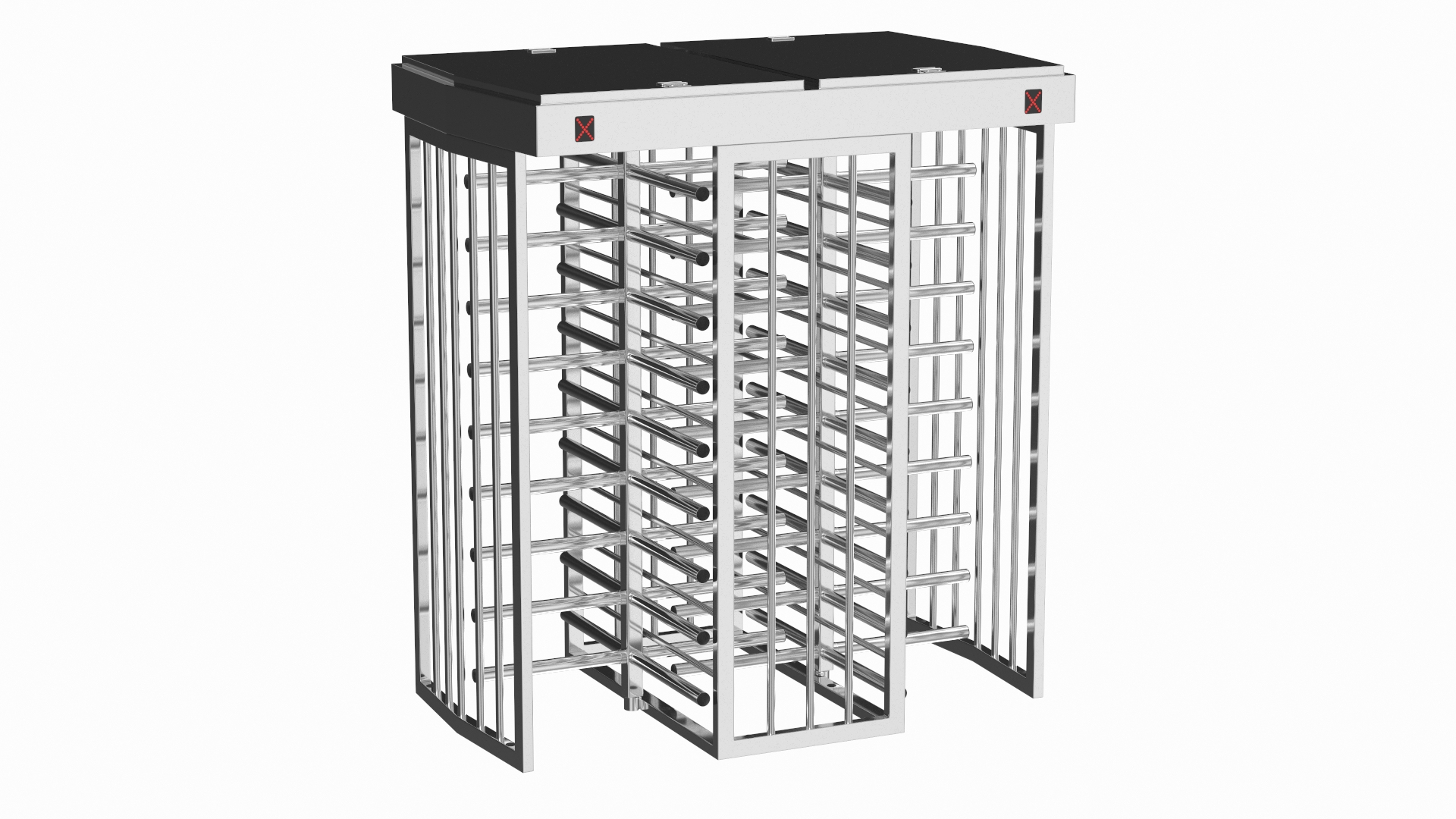 Stainless Steel Dual Lane Security Turnstile Model - TurboSquid 1770168