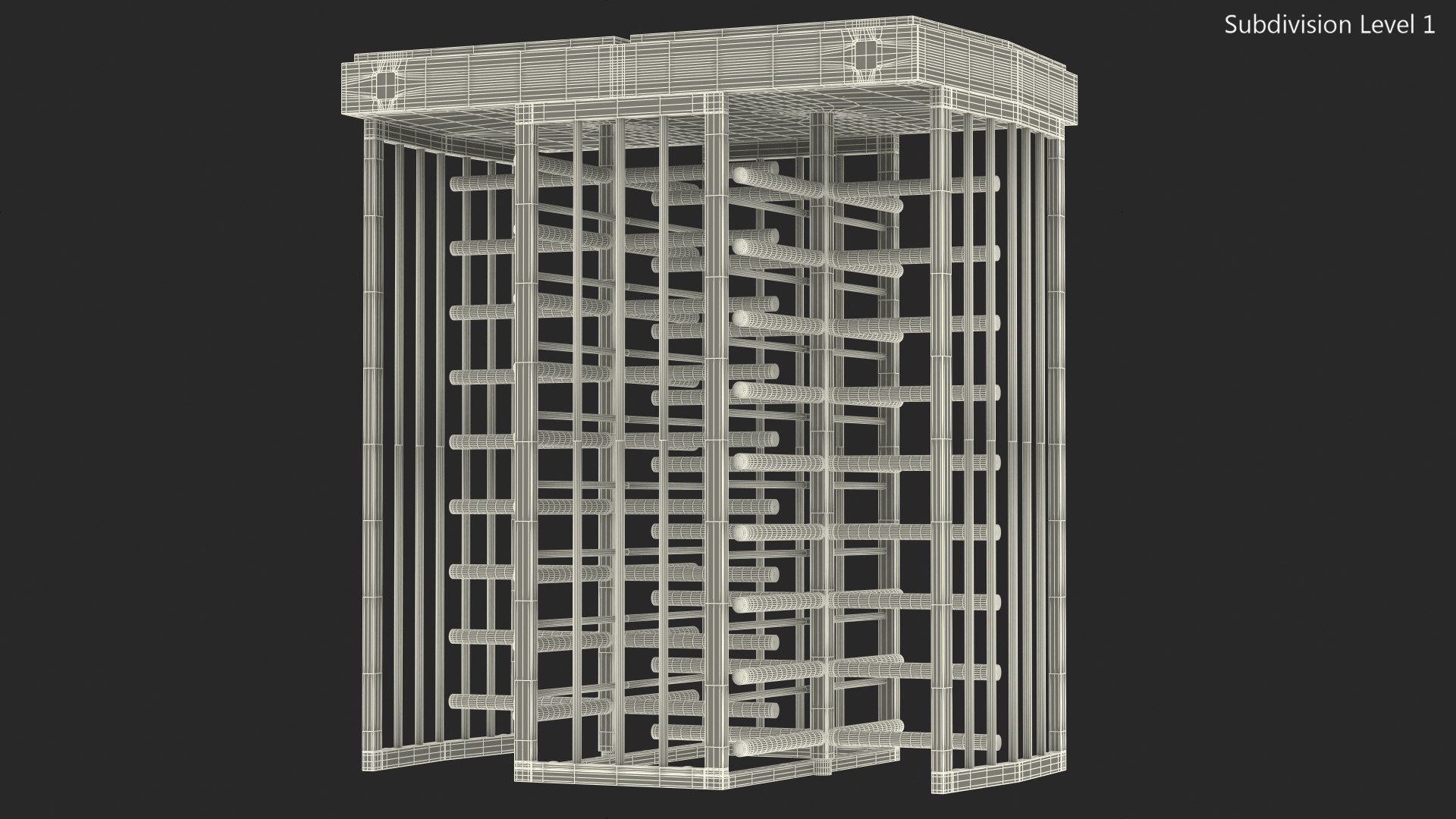 Stainless Steel Dual Lane Security Turnstile Model - TurboSquid 1770168