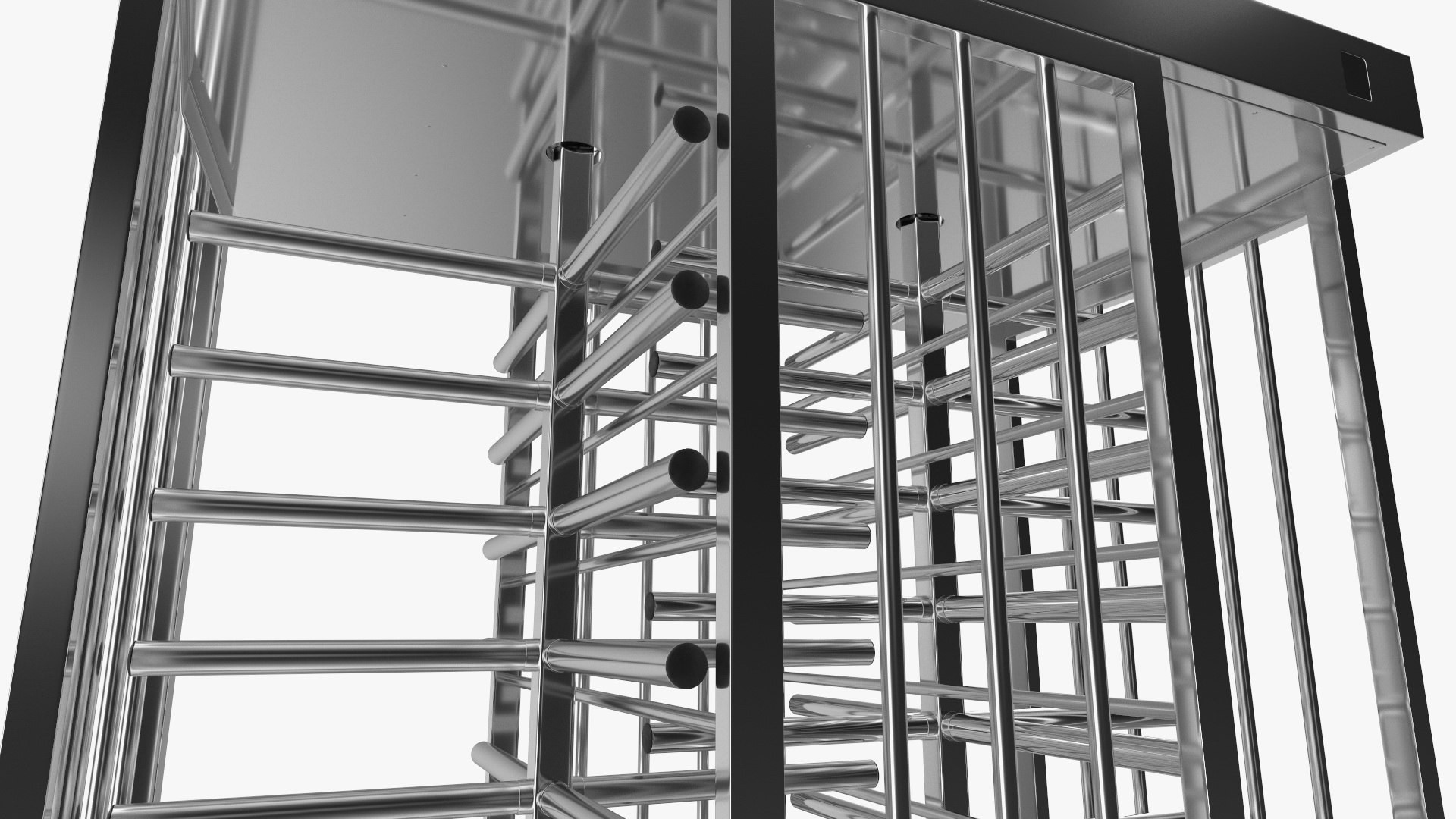 Stainless Steel Dual Lane Security Turnstile model - TurboSquid 1770168