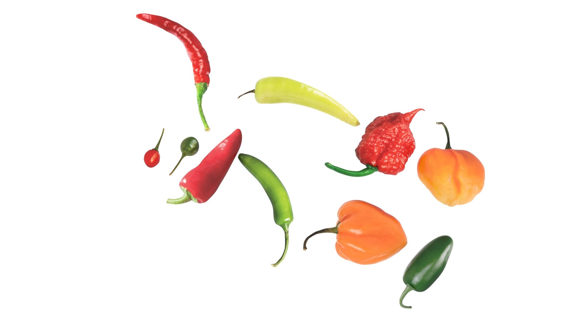 3D model Chili Peppers Set - TurboSquid 1894341