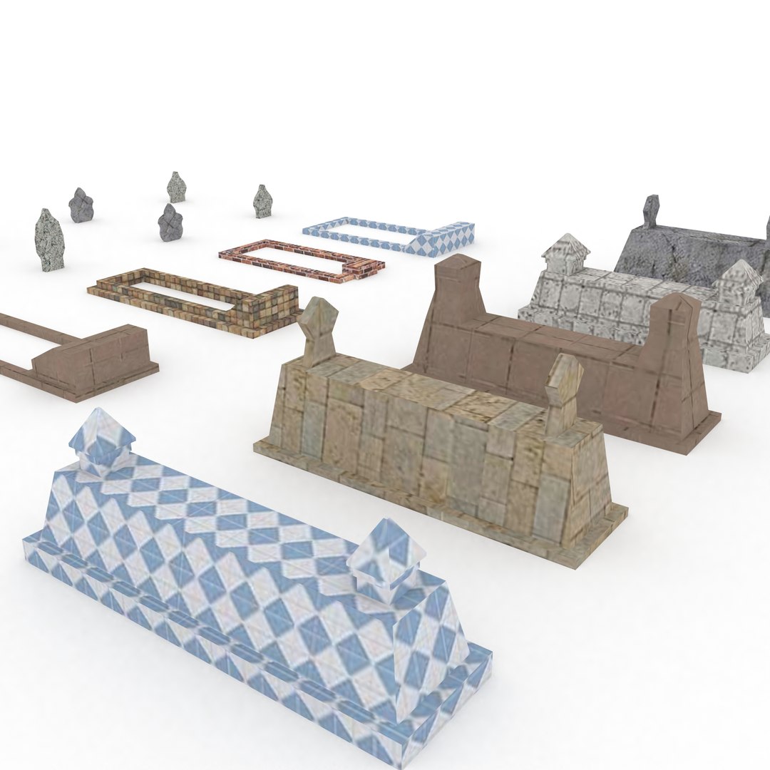 Cemetery Tomb Structures 3D - TurboSquid 1765389