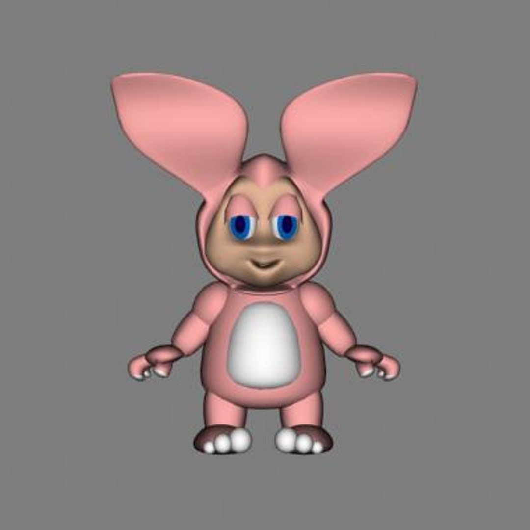 3d Cartoon Bunny Model