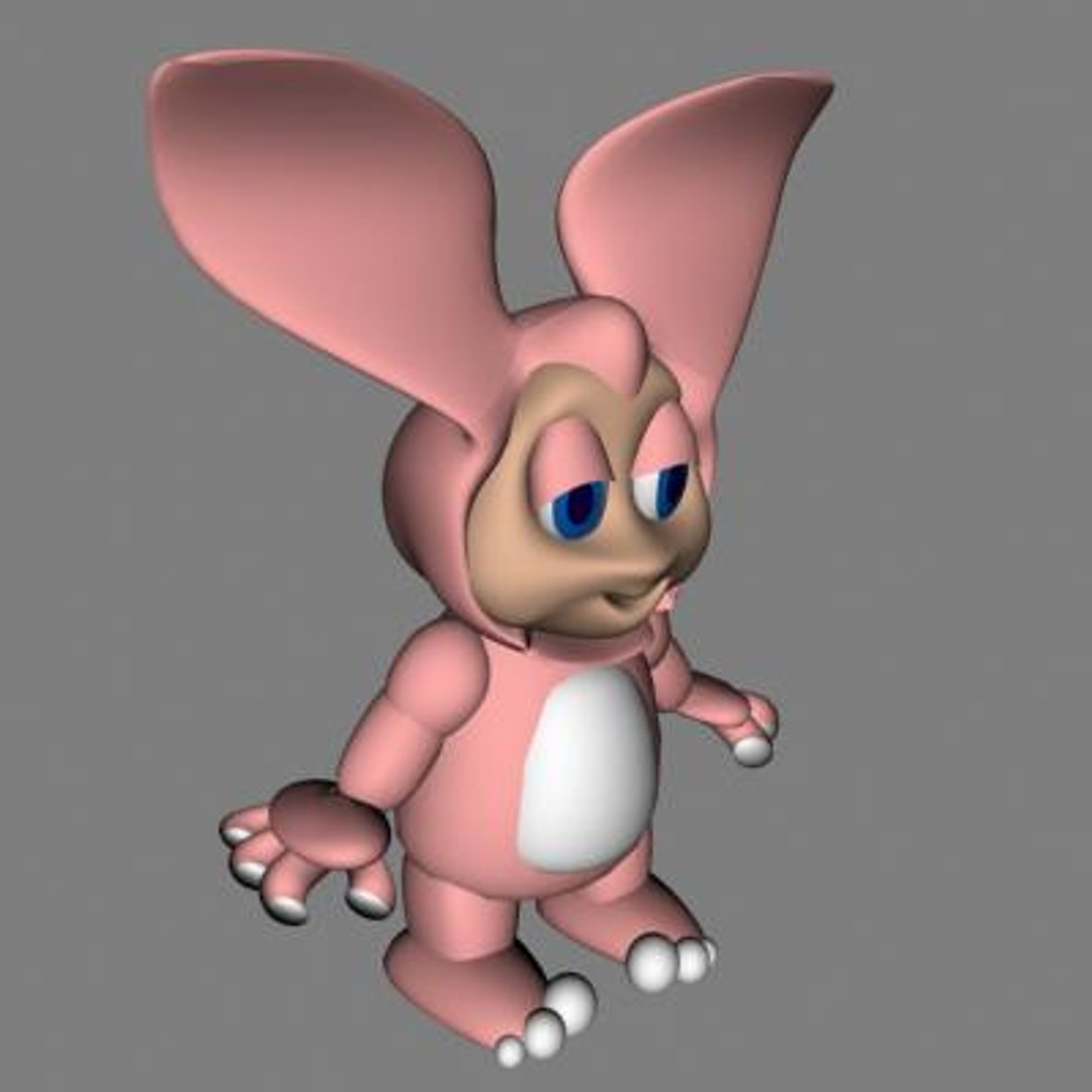 3d Cartoon Bunny Model