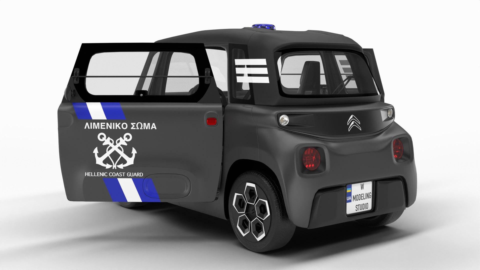 3D Citroen Ami 2020 Police 3d Model HQ Interior - TurboSquid 2261631
