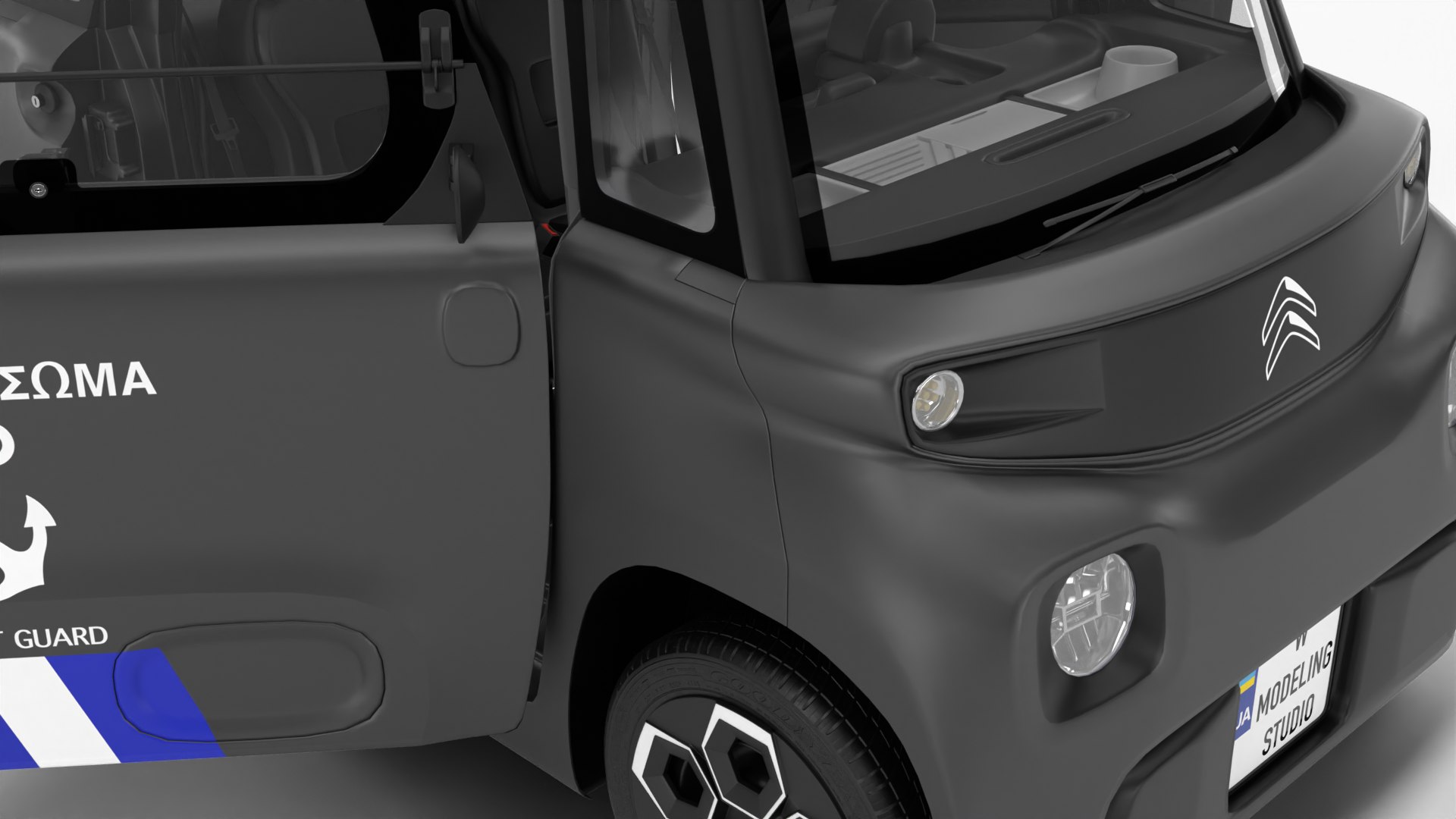 3D Citroen Ami 2020 Police 3d Model HQ Interior - TurboSquid 2261631